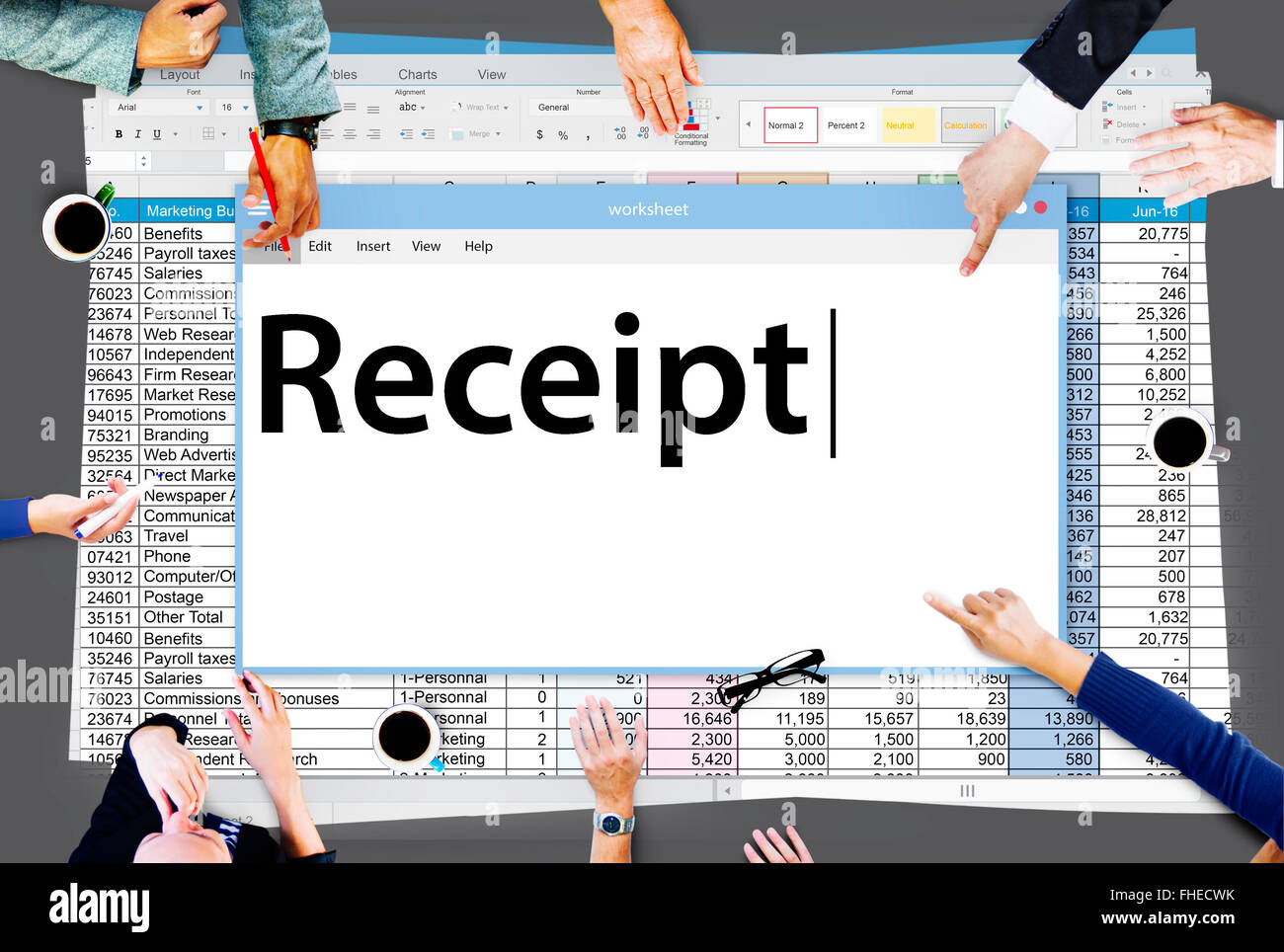 Receipt Receipts Cost Expenses Financial Spend Concept Stock Photo - Alamy