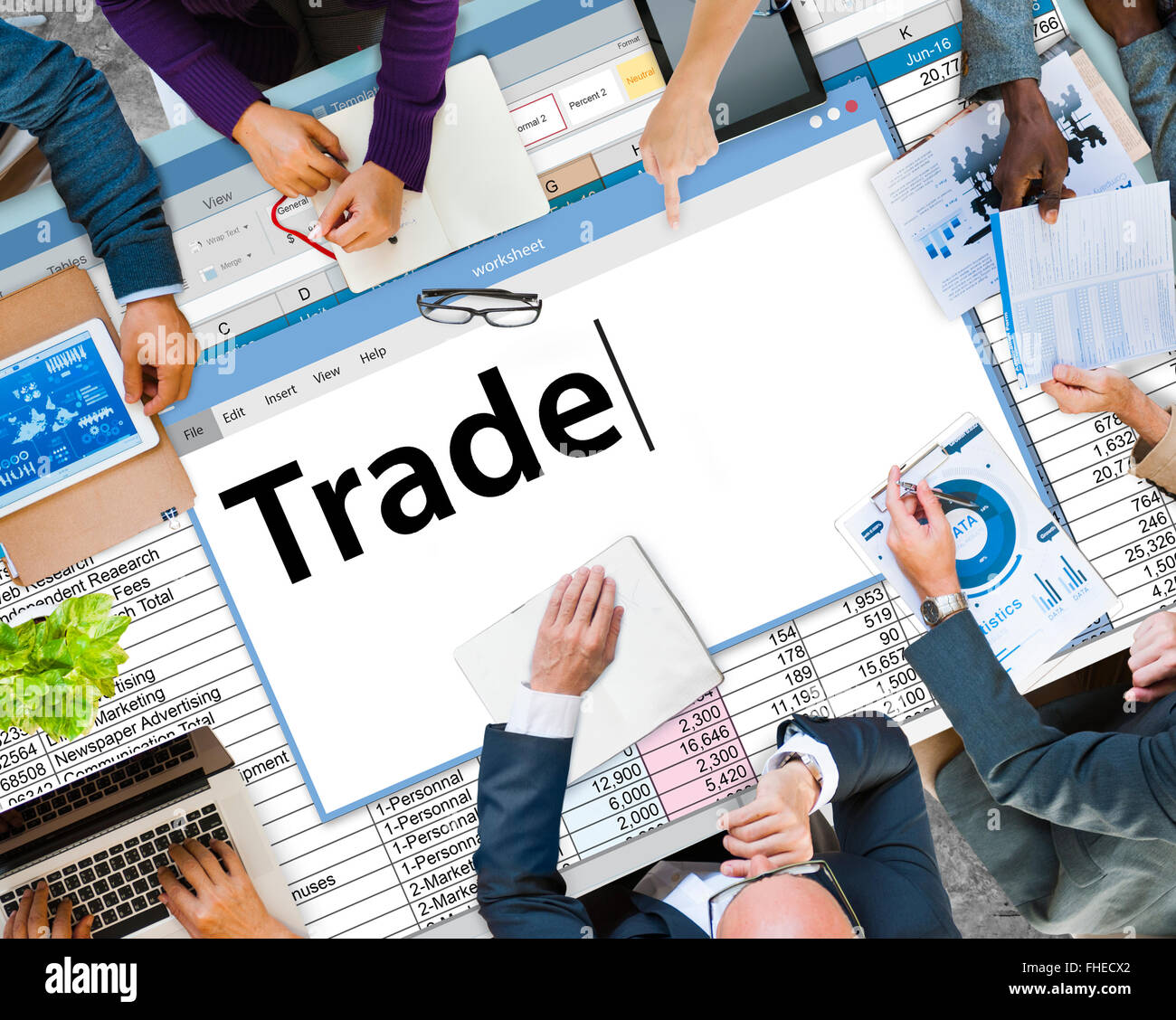 Trade Exchange Import Export Business Transaction Concept Stock Photo ...
