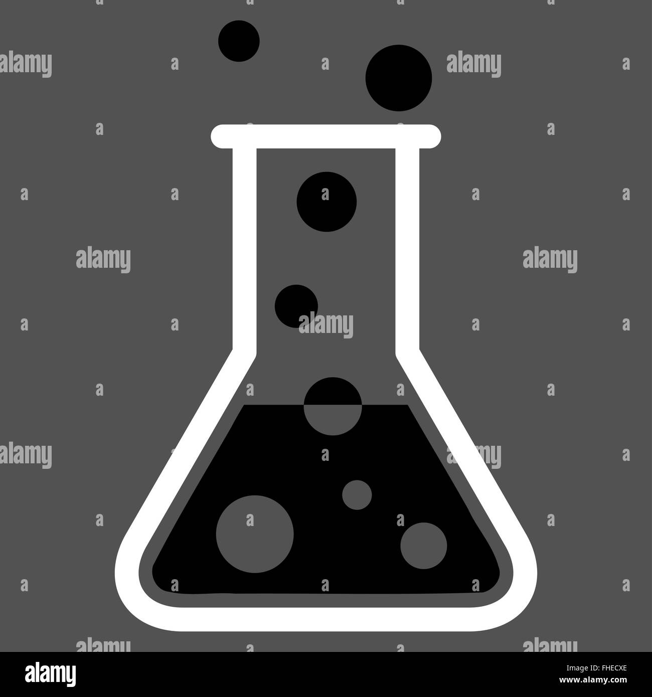 Boiling chemical flask icon Black and White Stock Photos & Images - Alamy