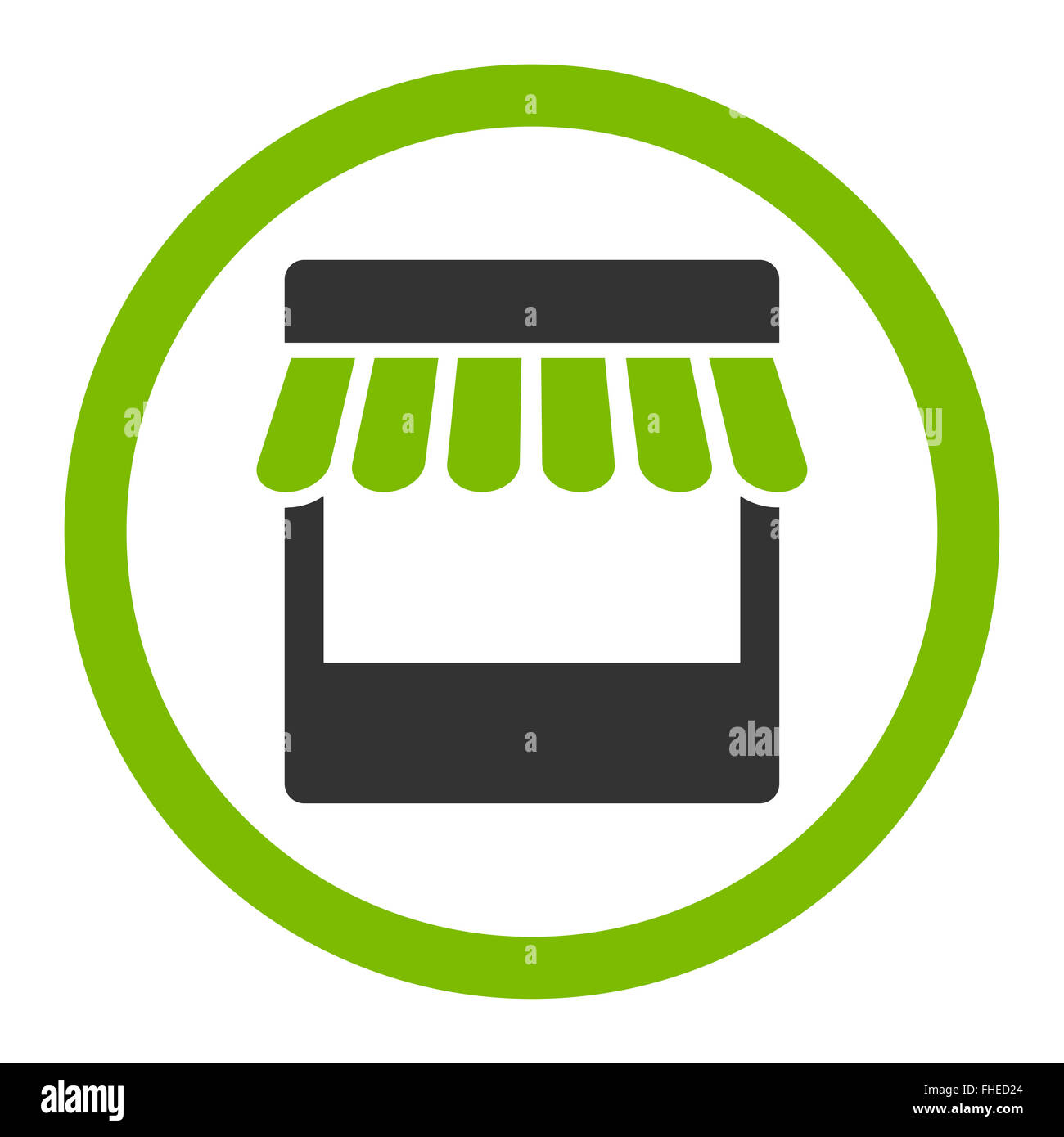 Store flat eco green and gray colors rounded vector icon Stock Photo ...