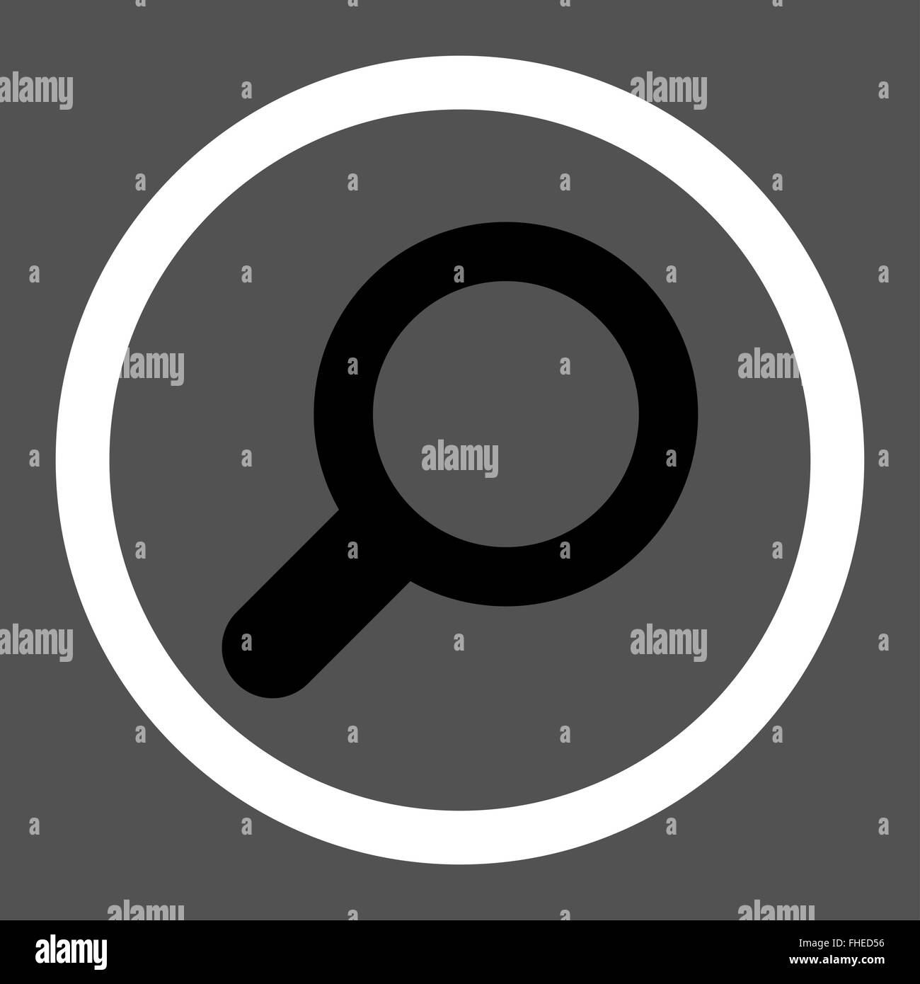 View flat black and white colors rounded vector icon Stock Photo - Alamy