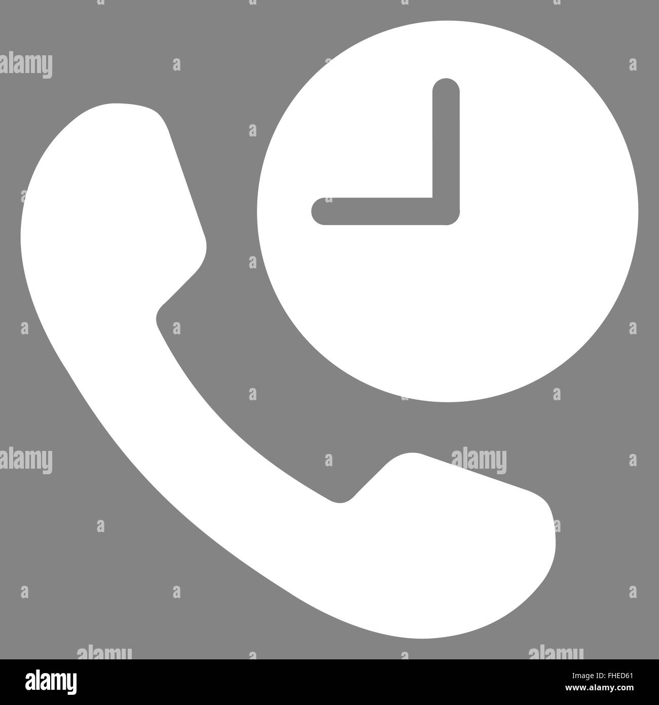 Phone Time Icon Stock Photo - Alamy