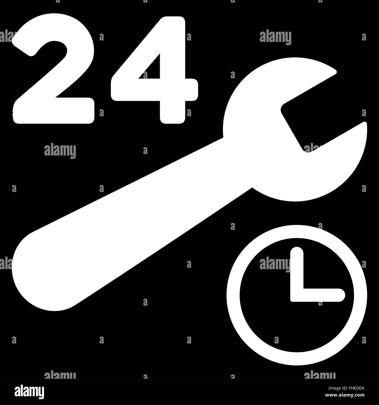 Service Hours Icon Stock Photo - Alamy