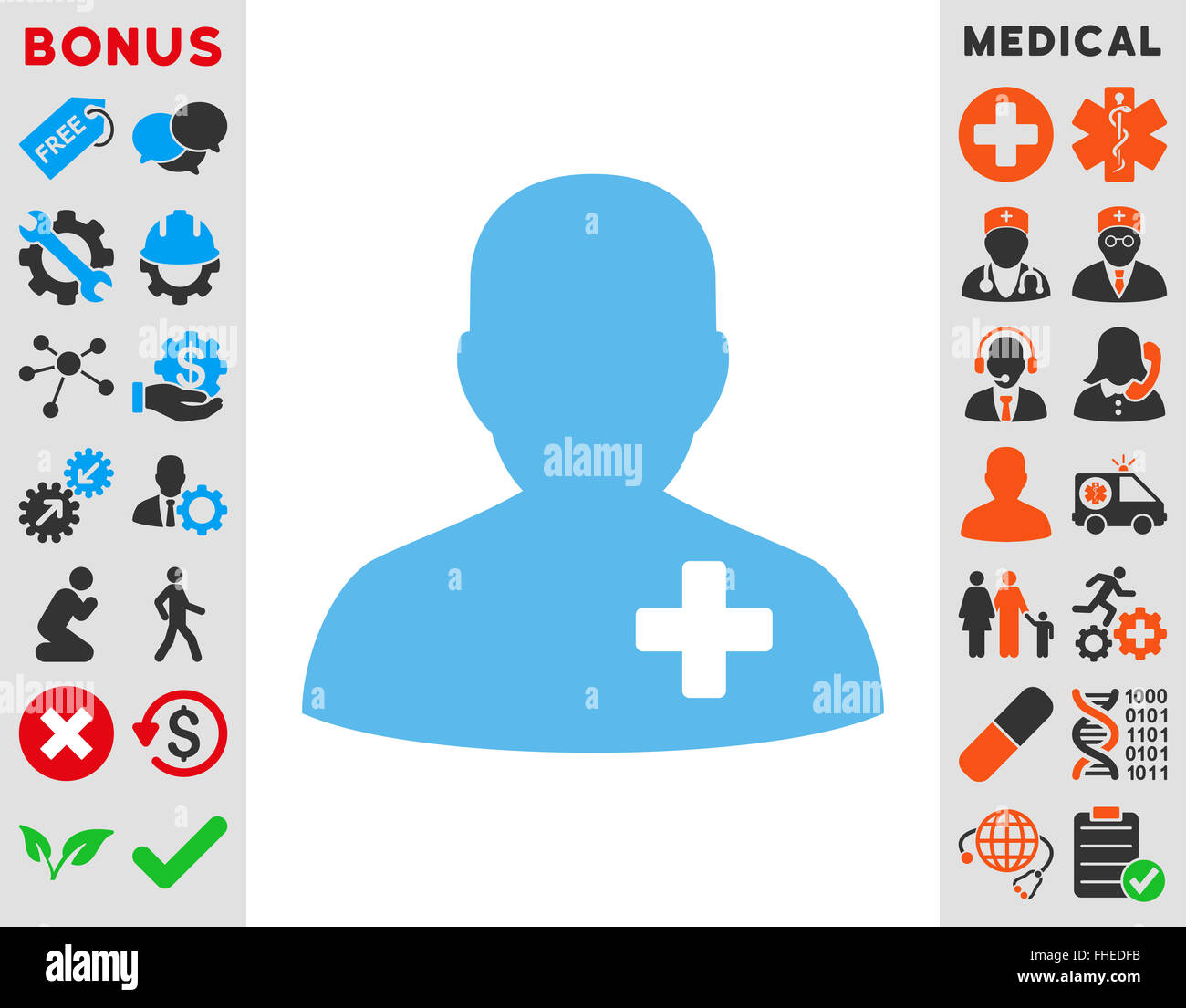 Medical Volunteer Icon Stock Photo - Alamy