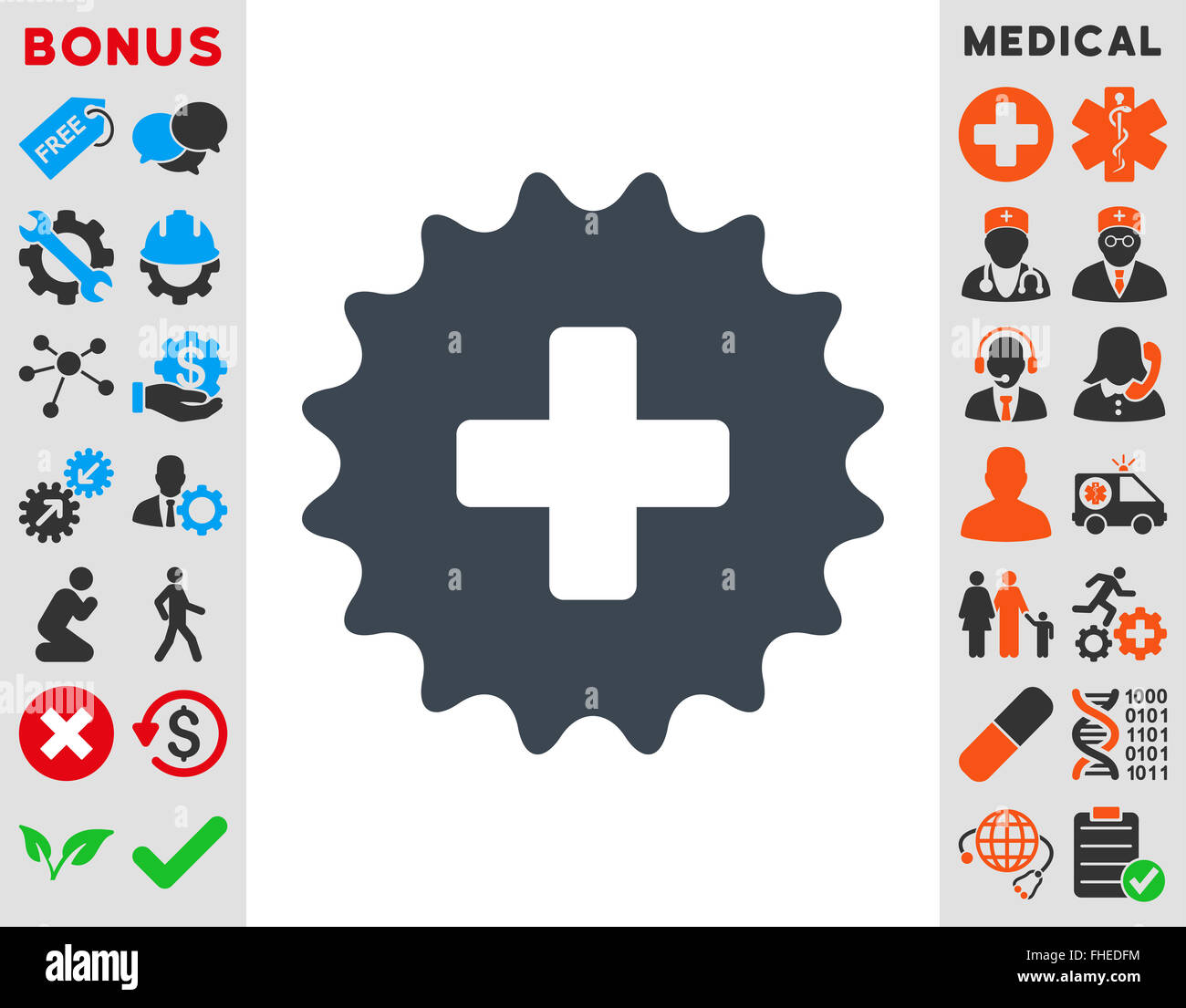 Plus Stamp Icon Stock Photo - Alamy