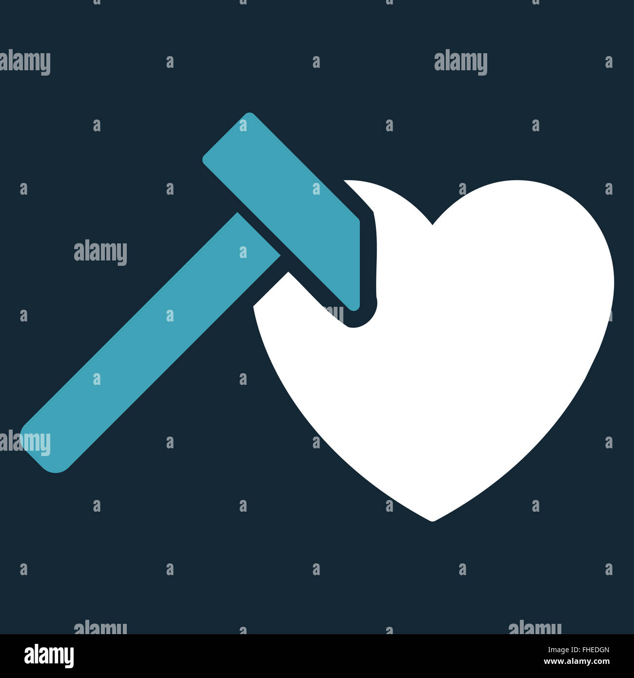 Heart Hummer Icon Stock Photo - Alamy