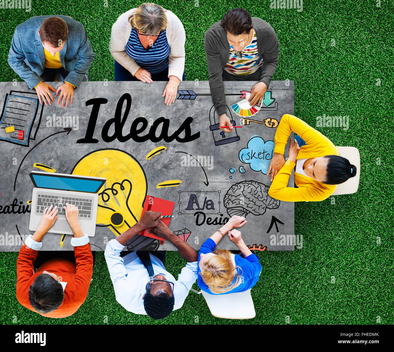 Ideas Idea Vision Design Plan Objective Mission Concept Stock Photo - Alamy