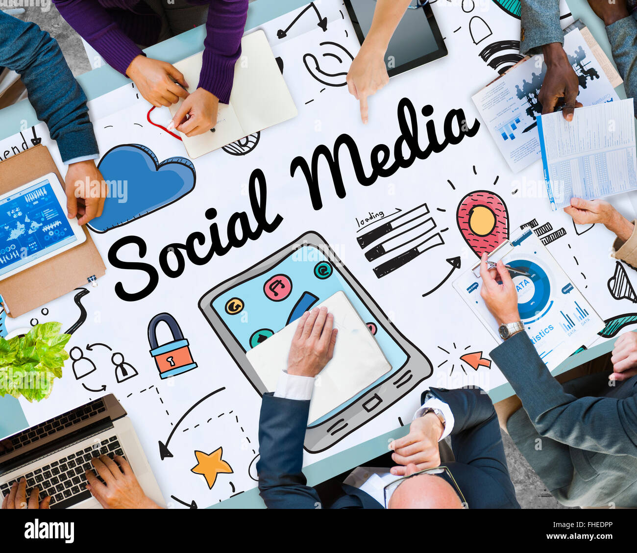 Social Media Chat Share Global Communication Concept Stock Photo - Alamy