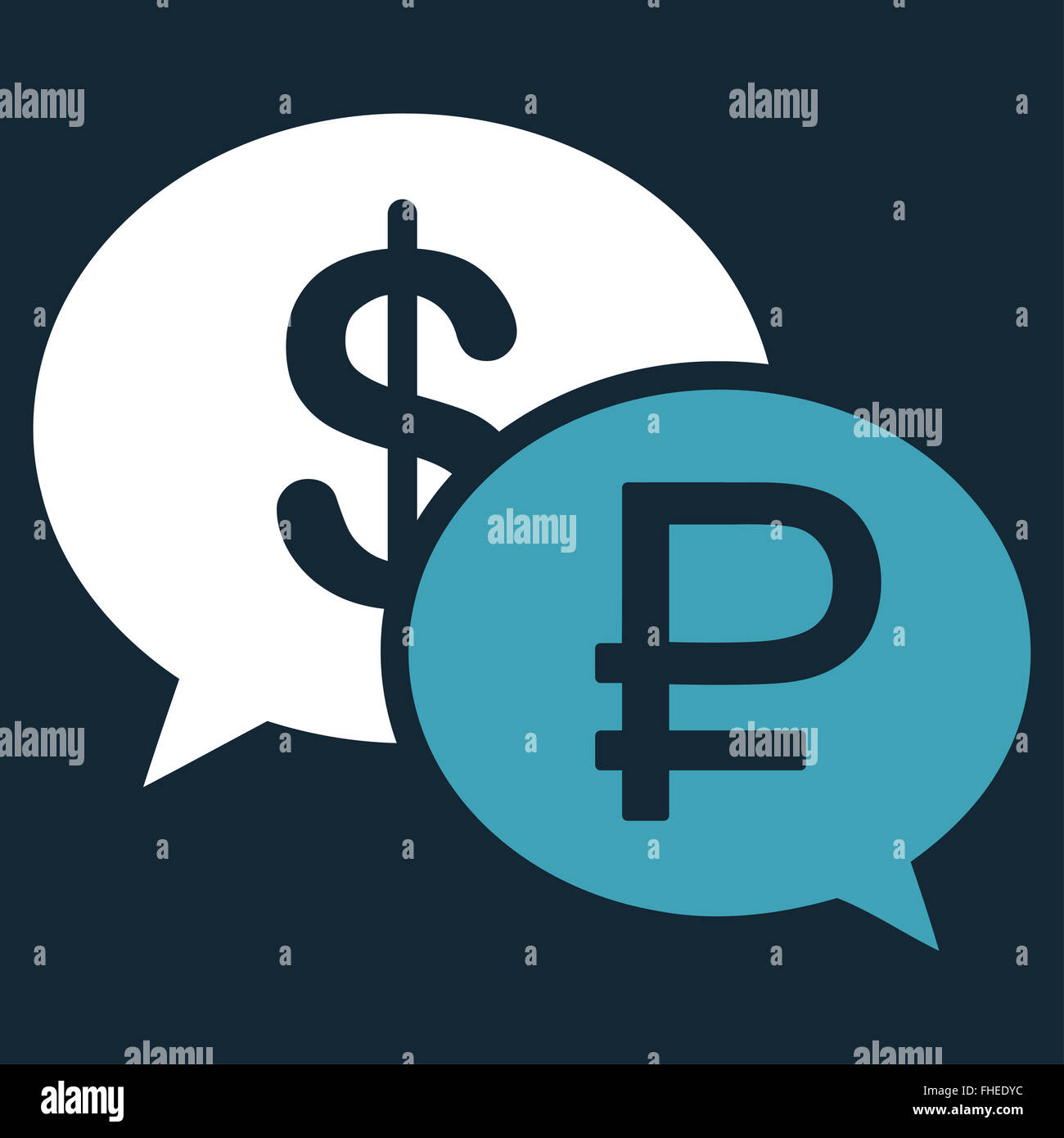 Rouble Dollar Transaction Icon Stock Photo - Alamy