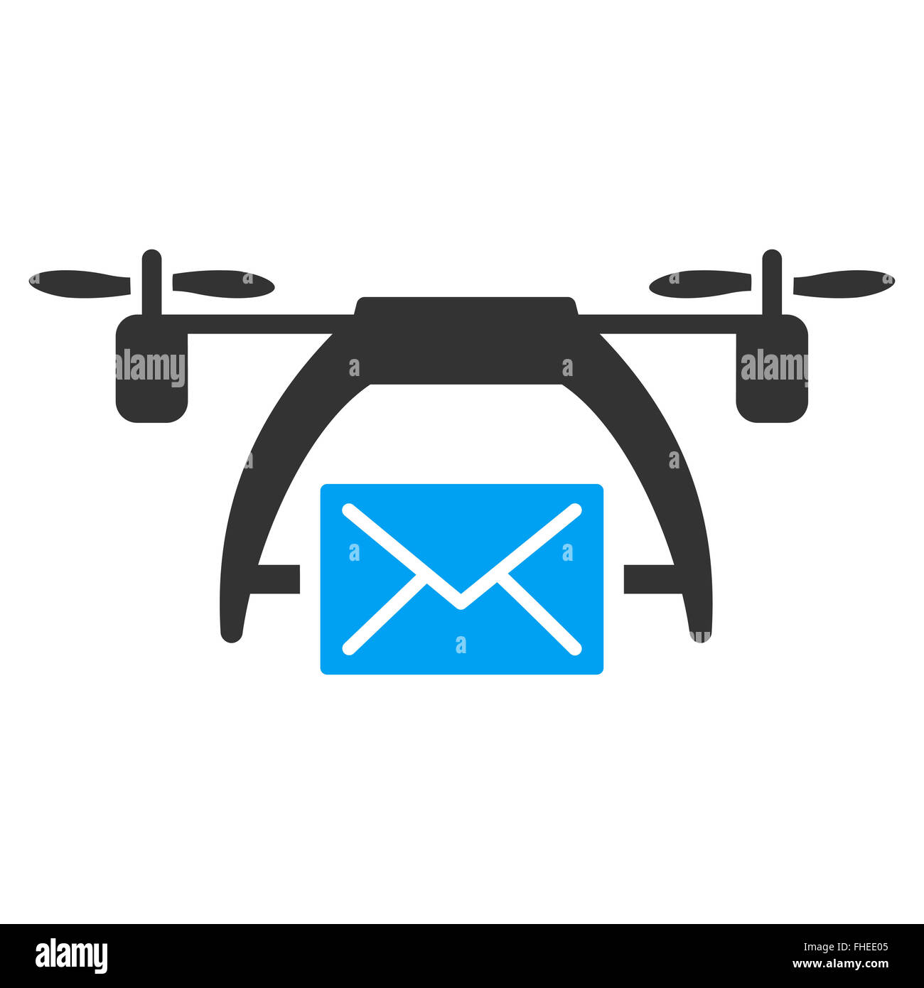 Drone Mail Icon Stock Photo - Alamy