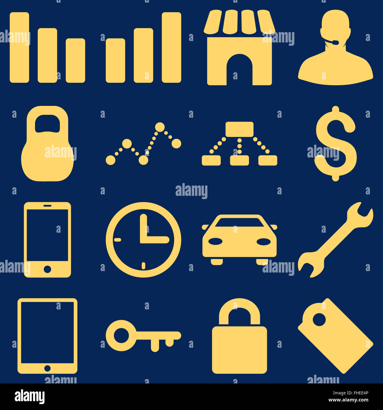 Basic business icons Stock Photo - Alamy