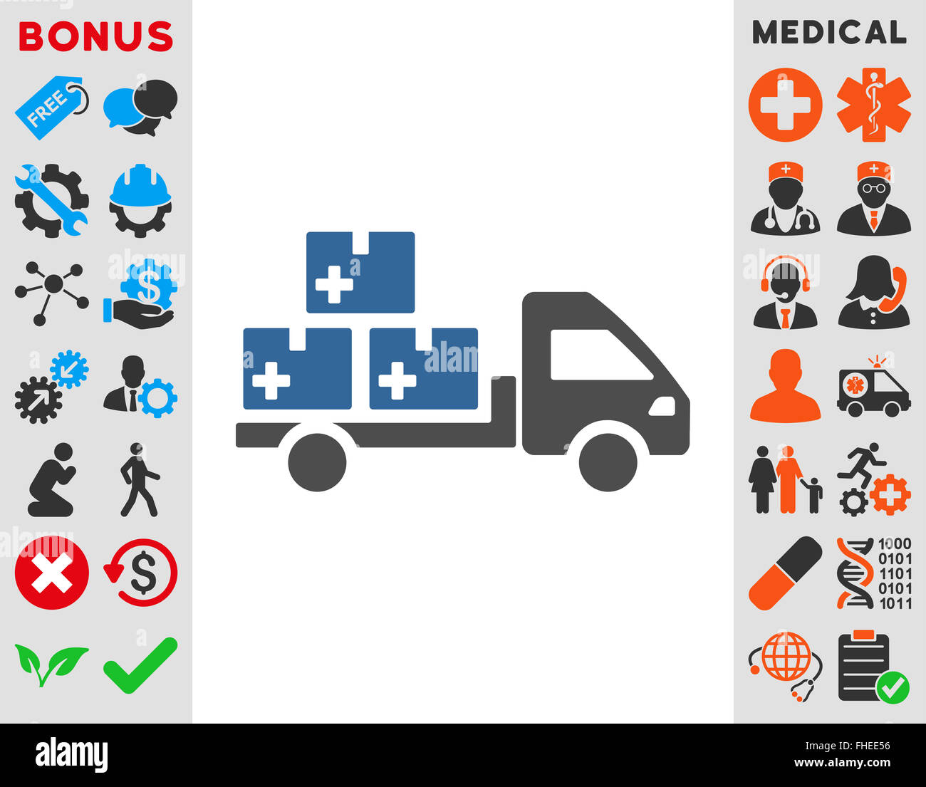 Medication Delivery Icon Stock Photo - Alamy