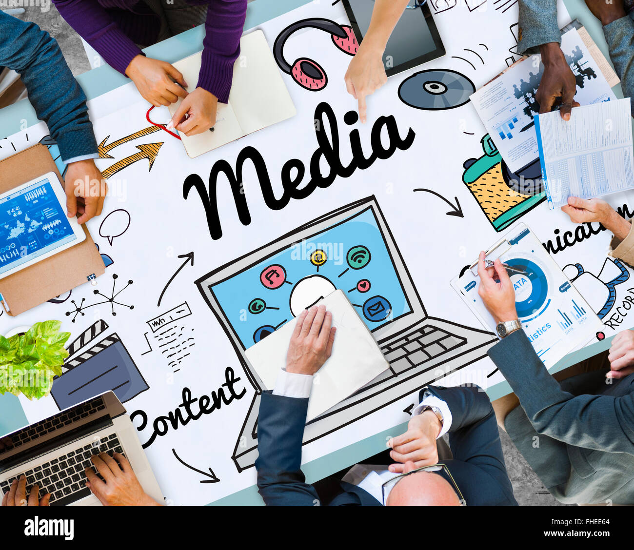Media Multimedia Social Media Online Concept Stock Photo - Alamy