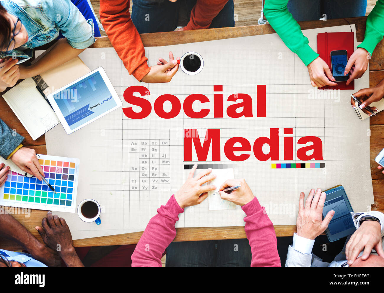 Social Media Networking Connection Communication Concept Stock Photo ...