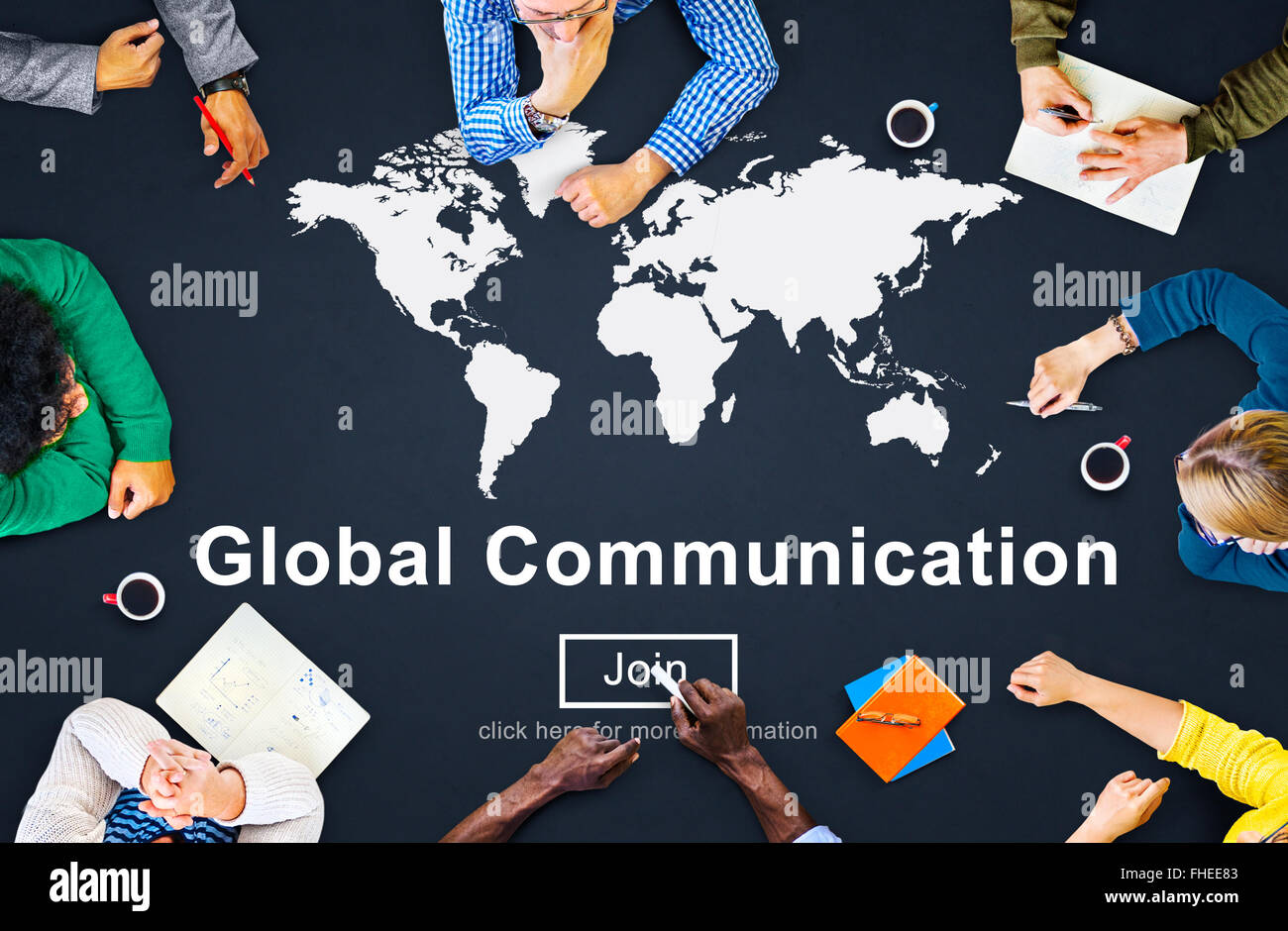 Global Communication Worldwide Website Homepage Concept Stock Photo - Alamy