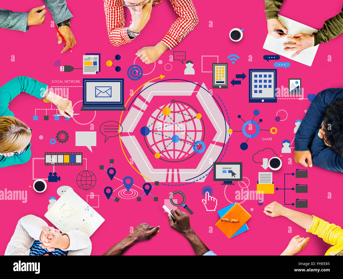 Connecting Connection Computer Digital Data Concept Stock Photo - Alamy