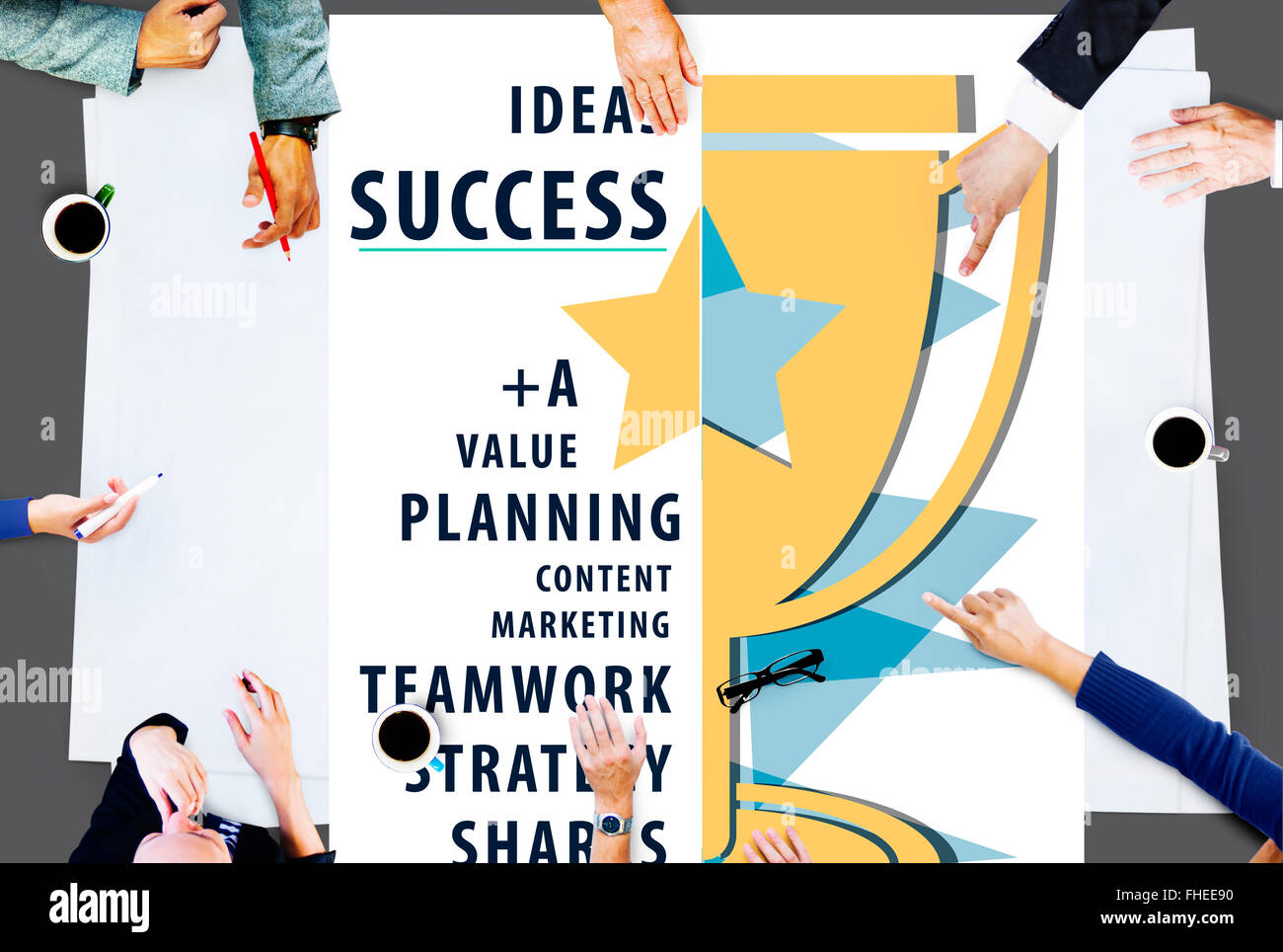 Success Goal Teamwork Value Planning Word Concept Stock Photo - Alamy
