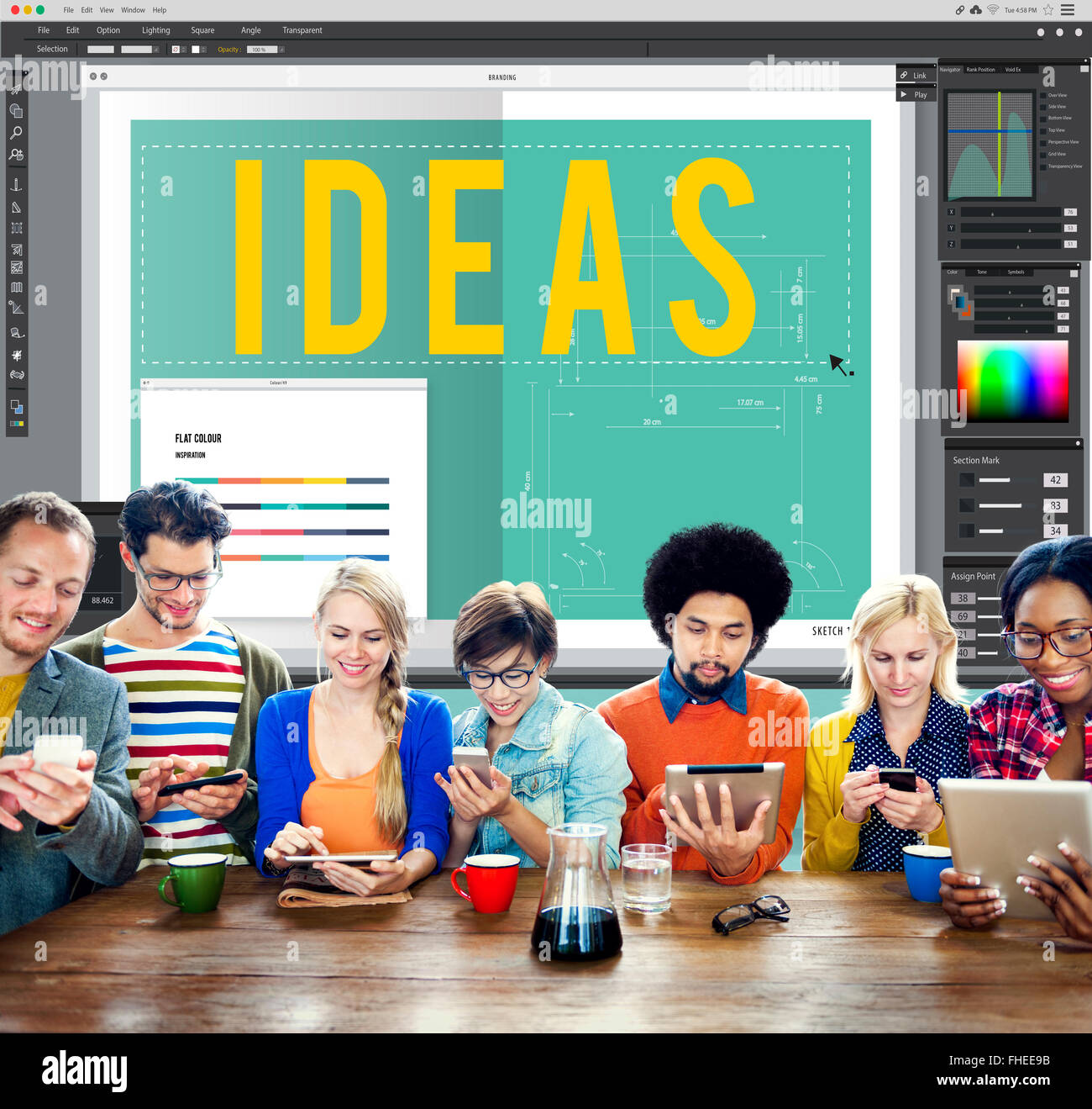 Ideas Idea Vision Design Plan Objective Mission Concept Stock Photo - Alamy