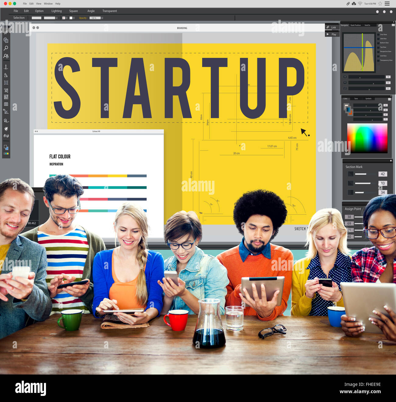 Start up Word Design Editorial Artwork Concept Stock Photo - Alamy