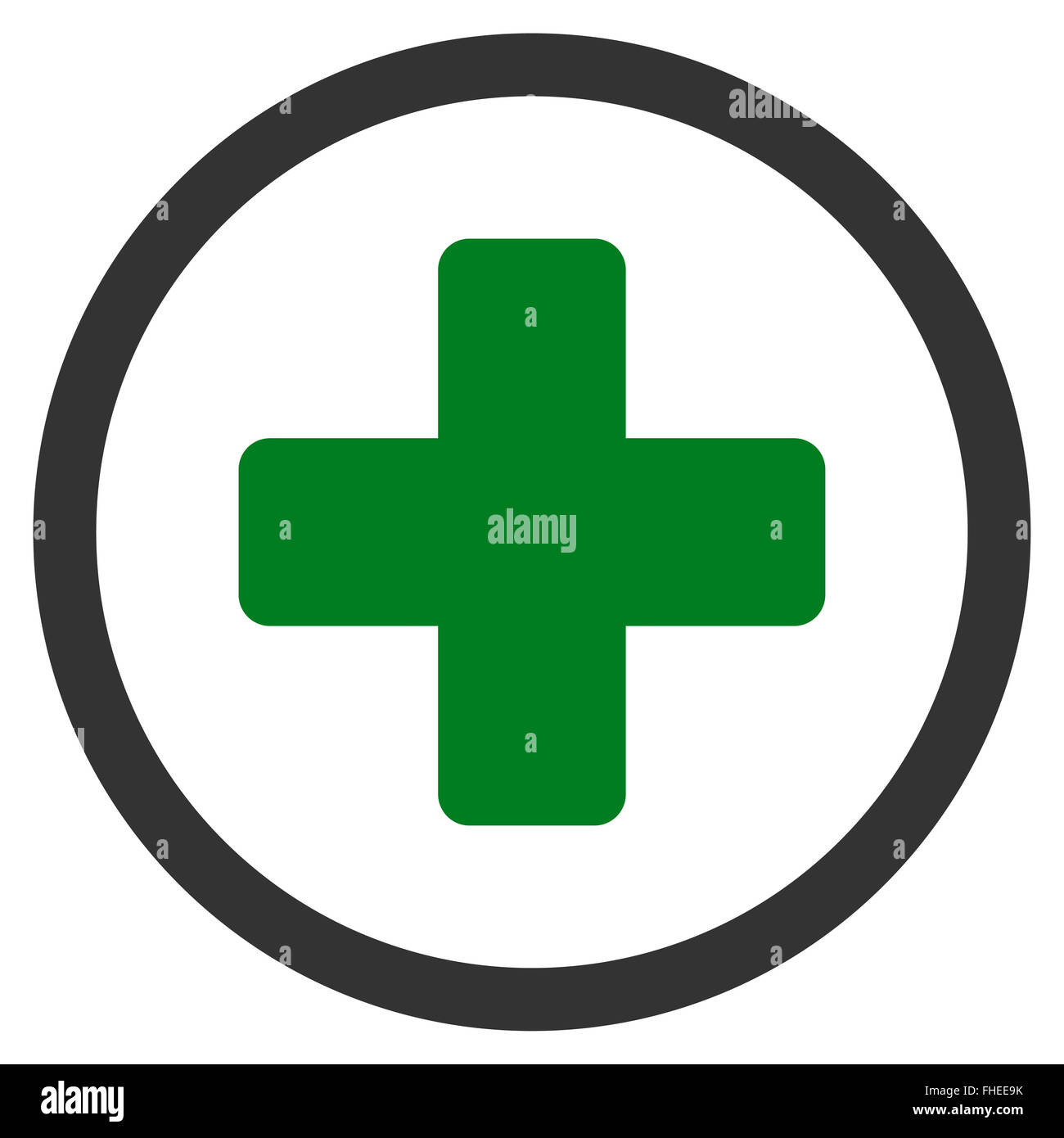 Rounded Plus Icon Stock Photo - Alamy