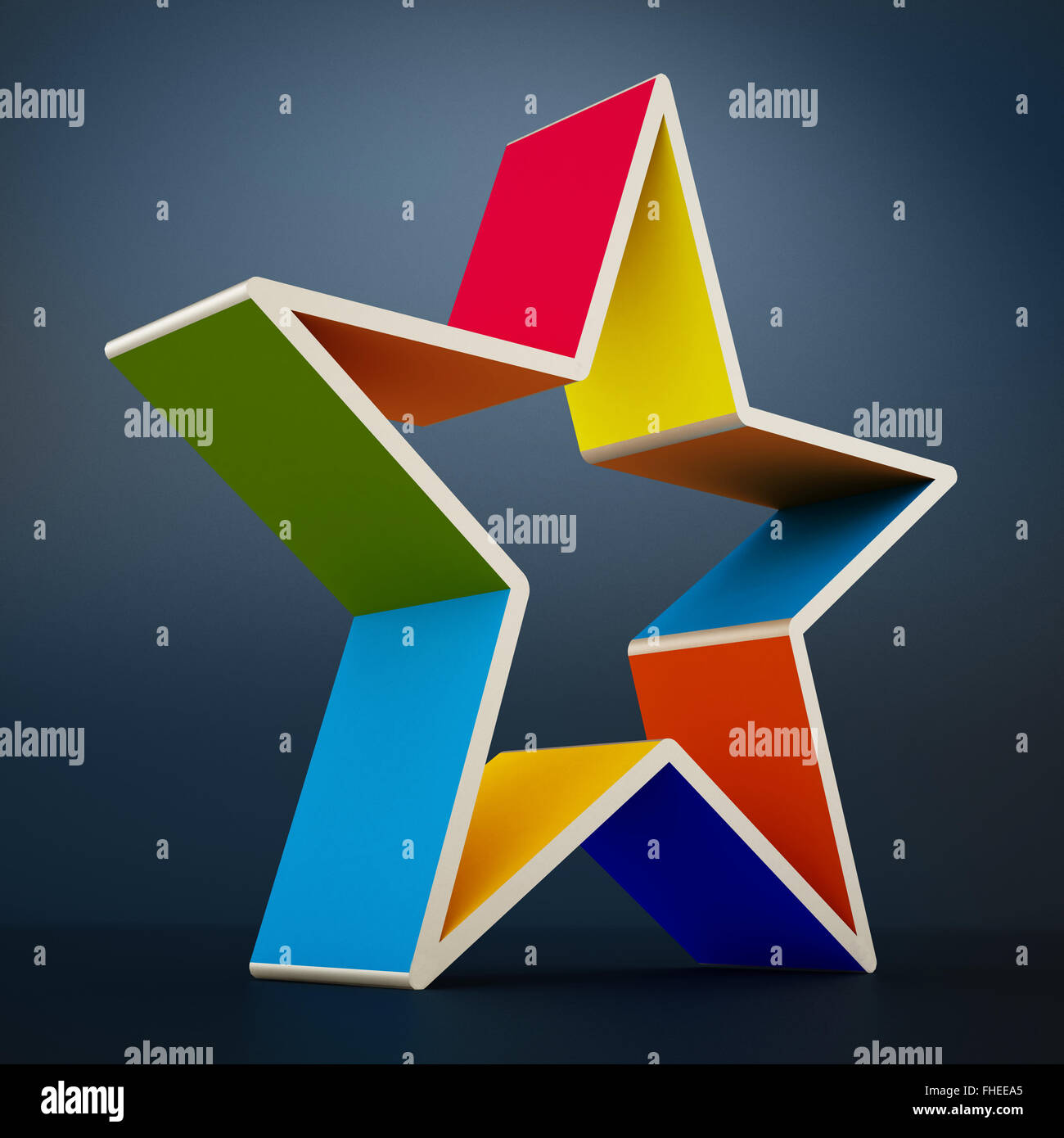 Multi colored star shape isolated on black background Stock Photo - Alamy