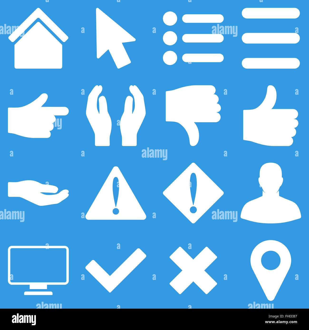 Basic gesture and sign icons Stock Photo - Alamy
