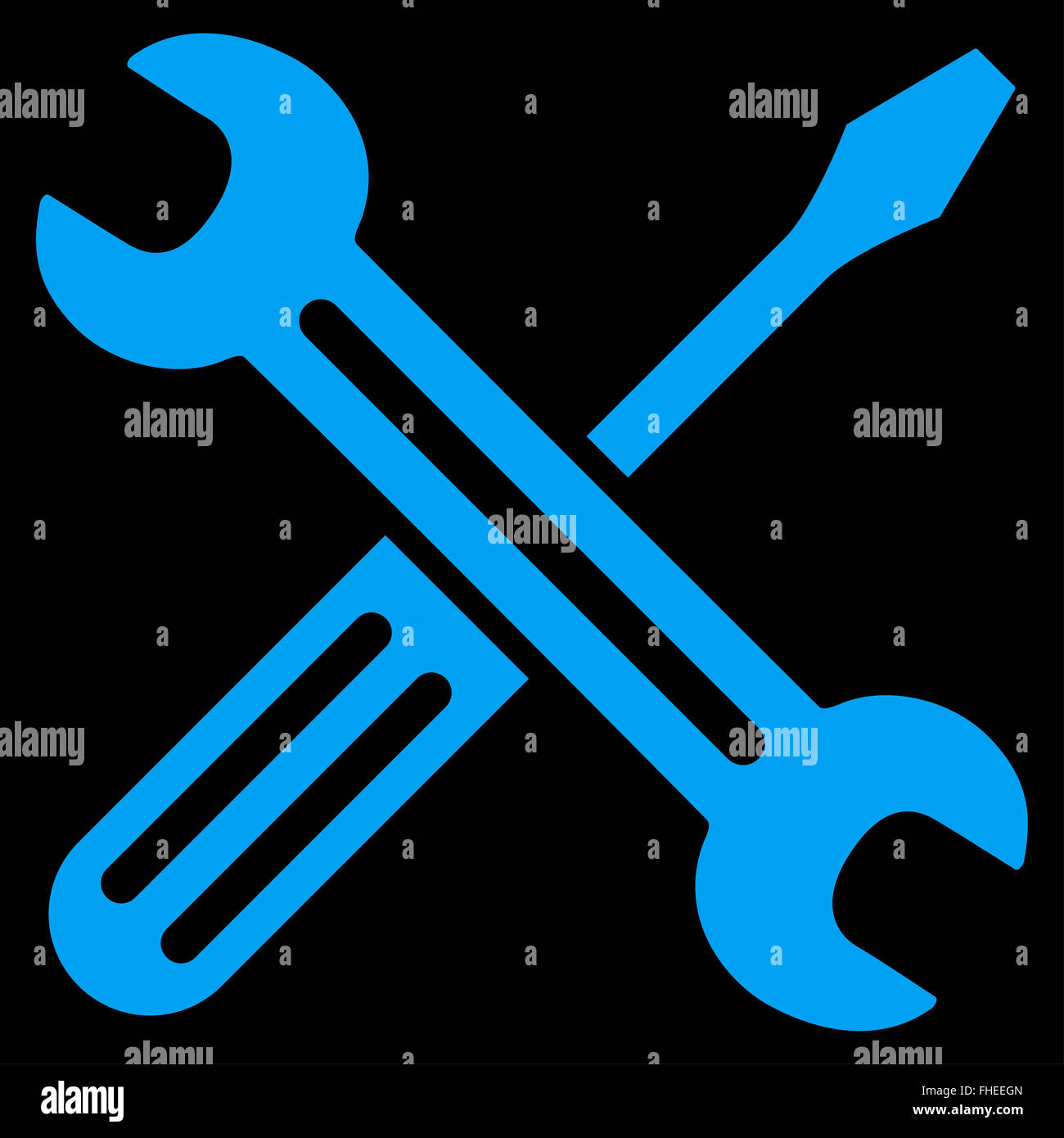 Spanner And Screwdriver Icon Stock Photo - Alamy