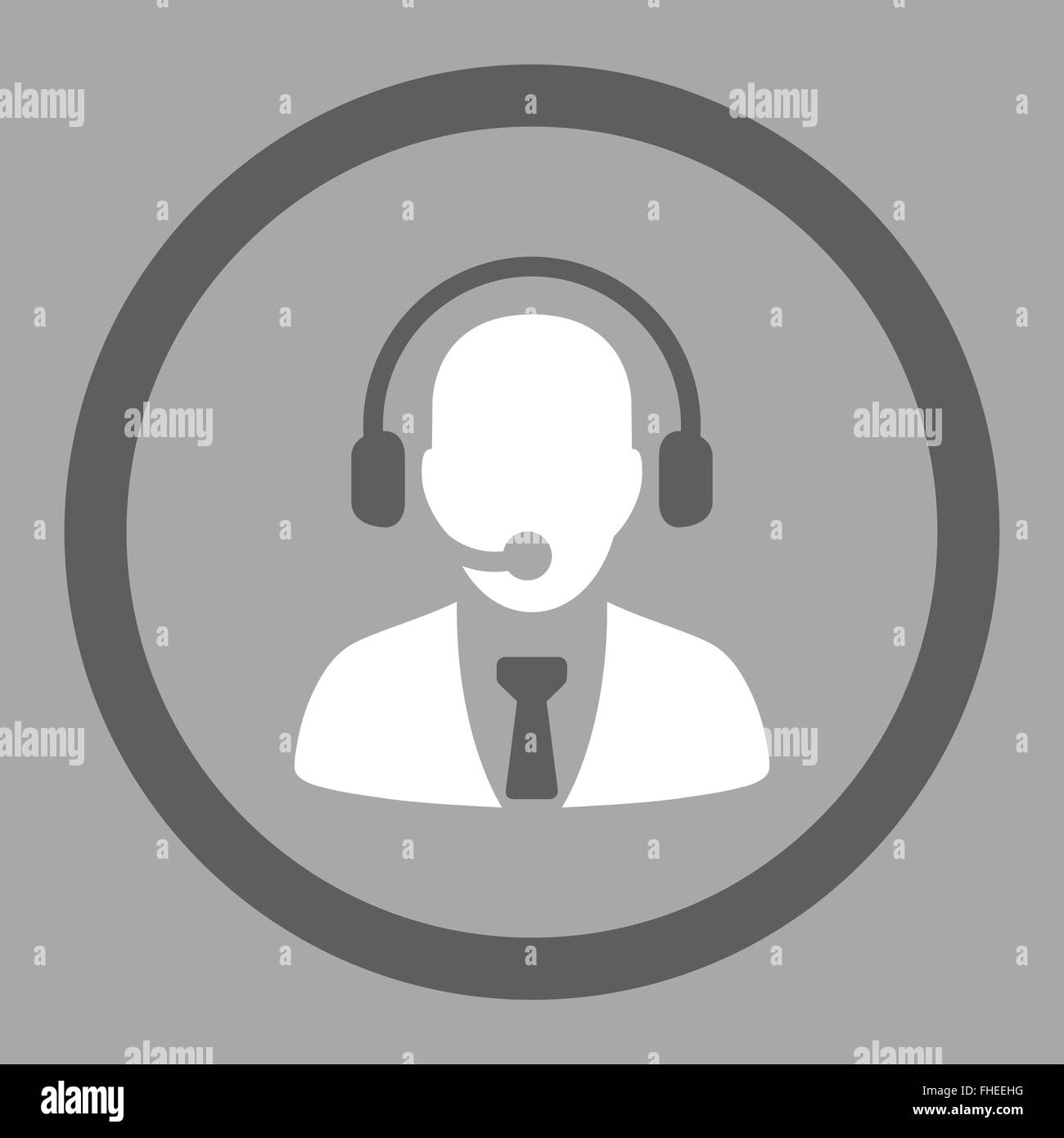 Call center flat dark gray and white colors rounded vector icon Stock ...