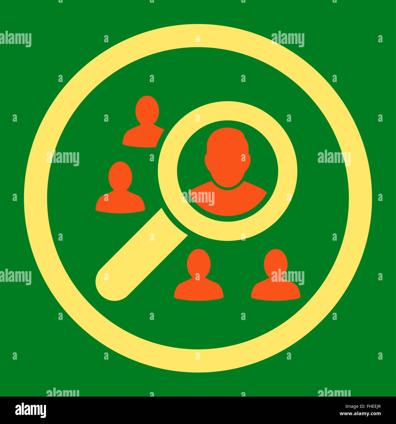 Marketing flat orange and yellow colors rounded vector icon Stock Photo ...