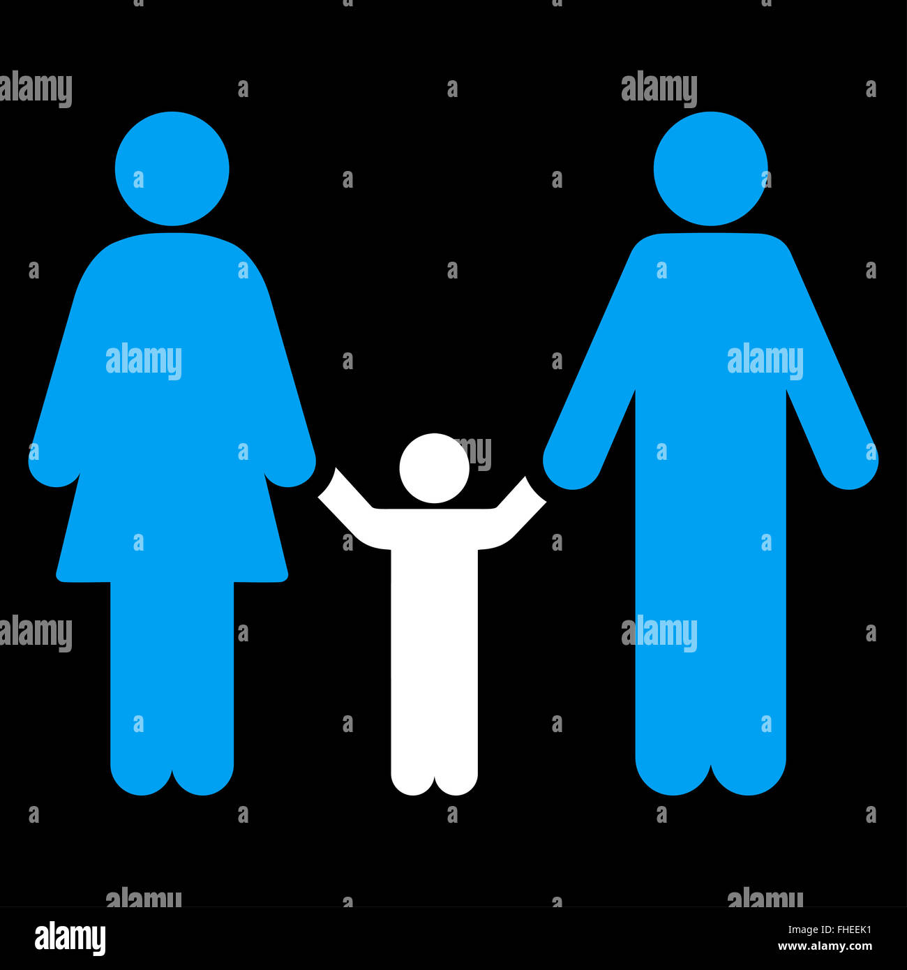 Parents And Child Icon Stock Photo - Alamy