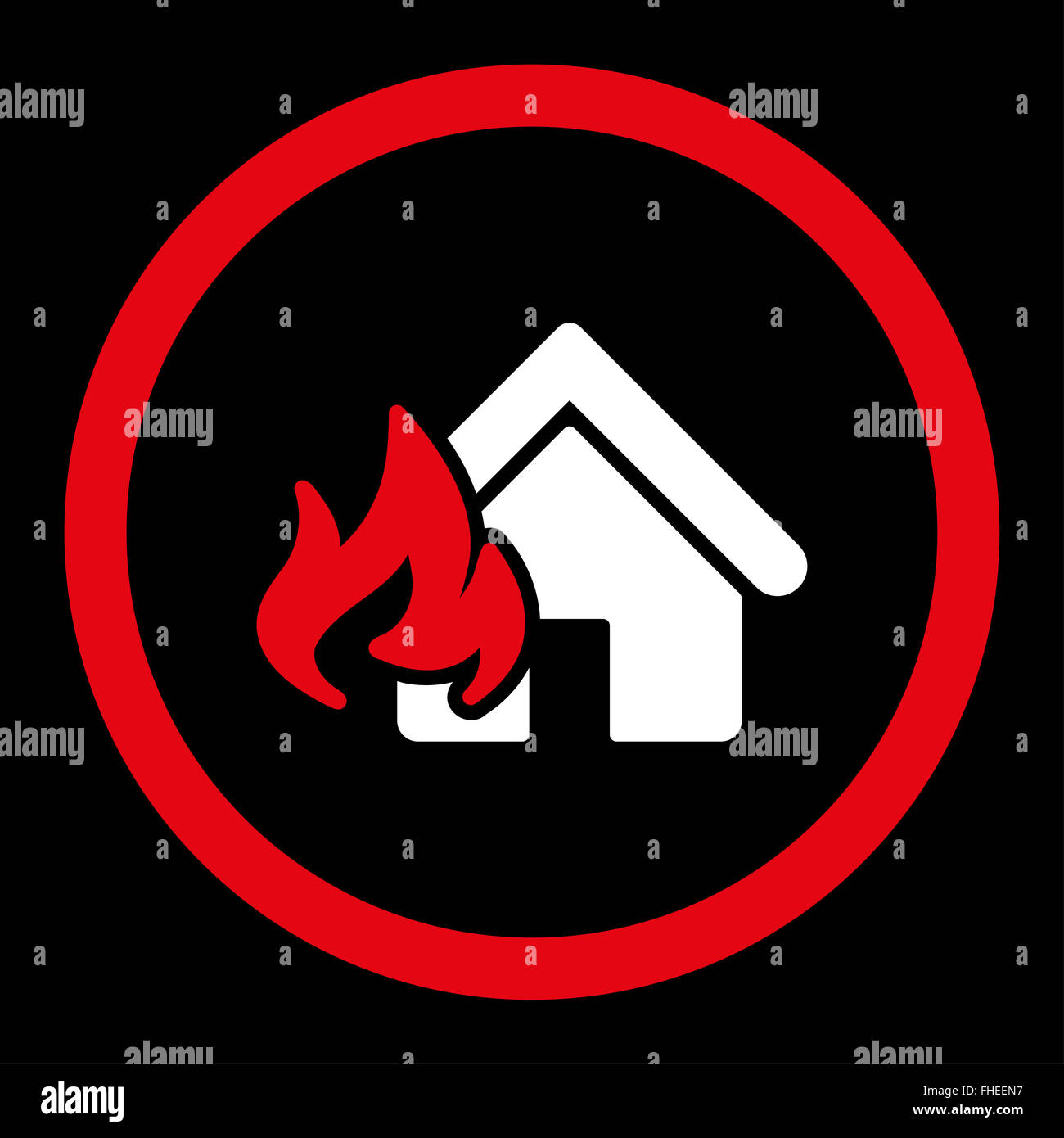 Fire Damage icon Stock Photo - Alamy