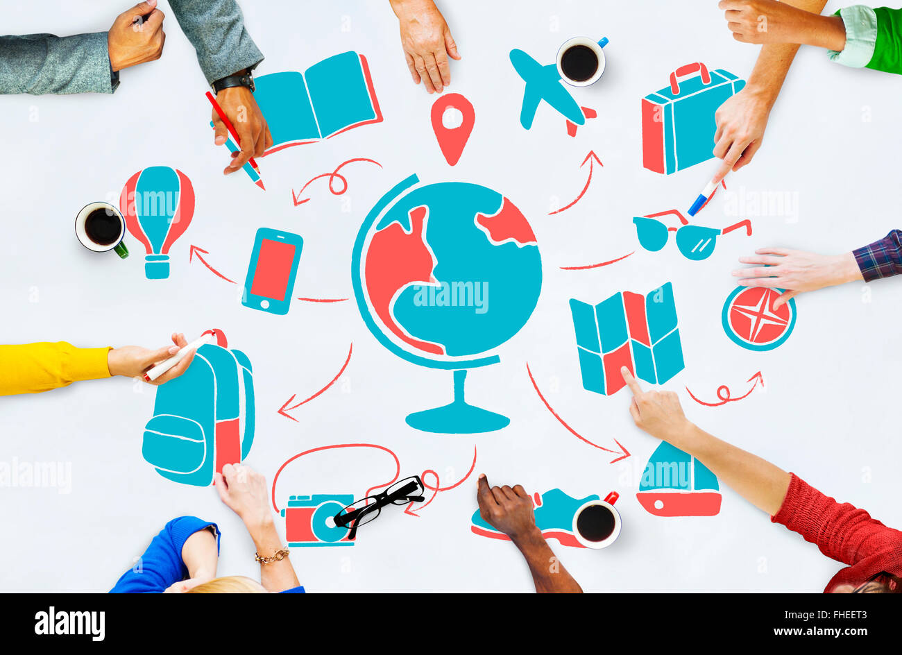 World Global Travel Plan Tourism Concept Stock Photo - Alamy