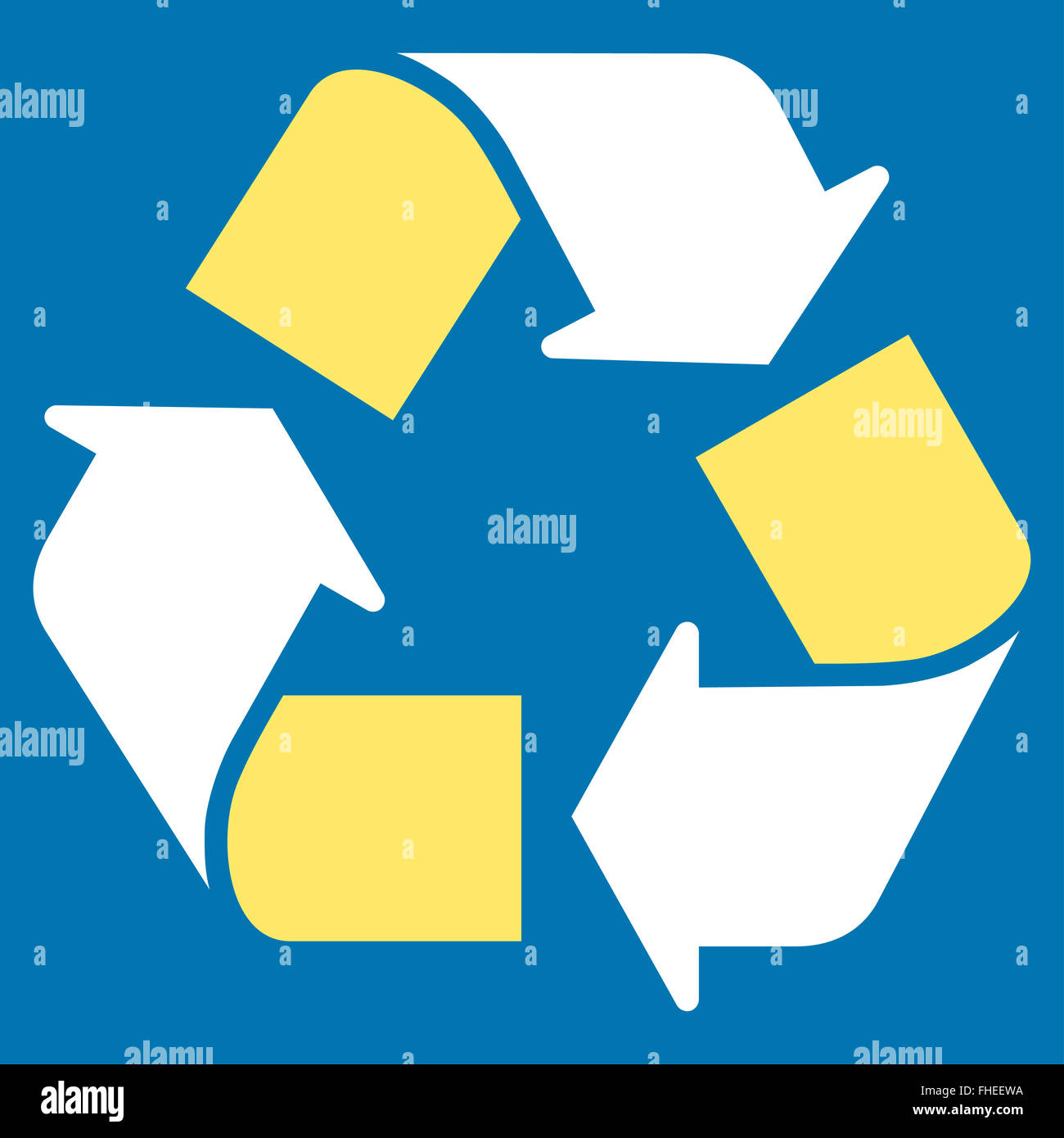 Recycle Flat Icon Stock Photo - Alamy