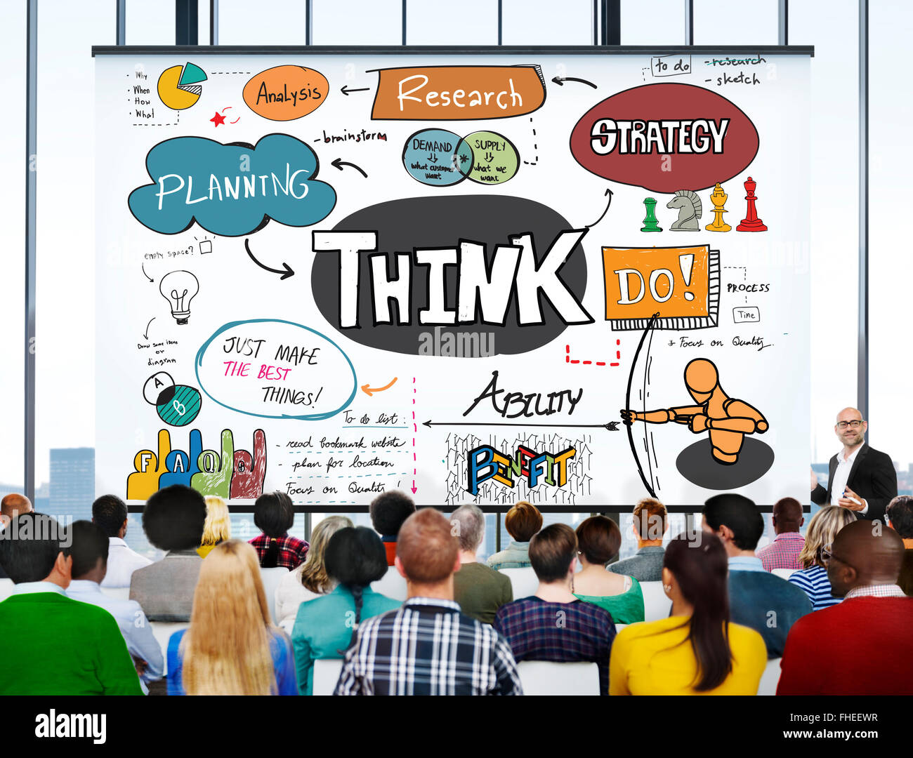 Think Thinking Idea Determination Planning Mind Concept Stock Photo - Alamy