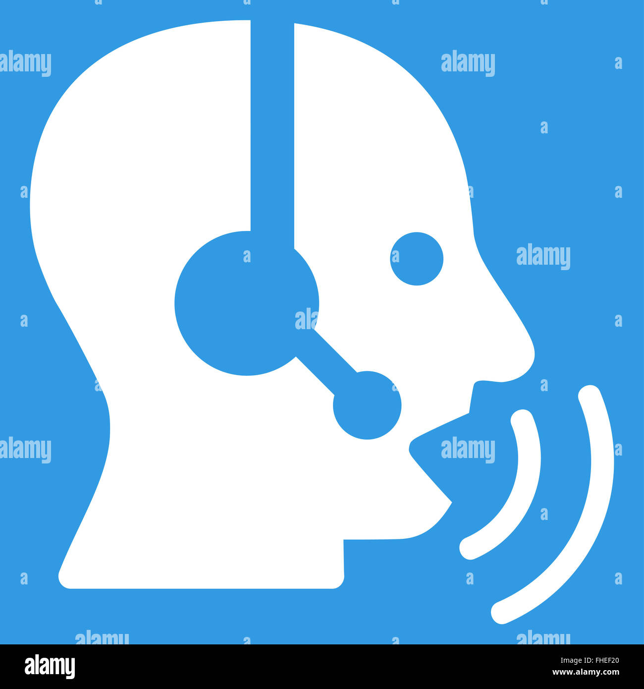 Operator Signal Flat Icon Stock Photo - Alamy