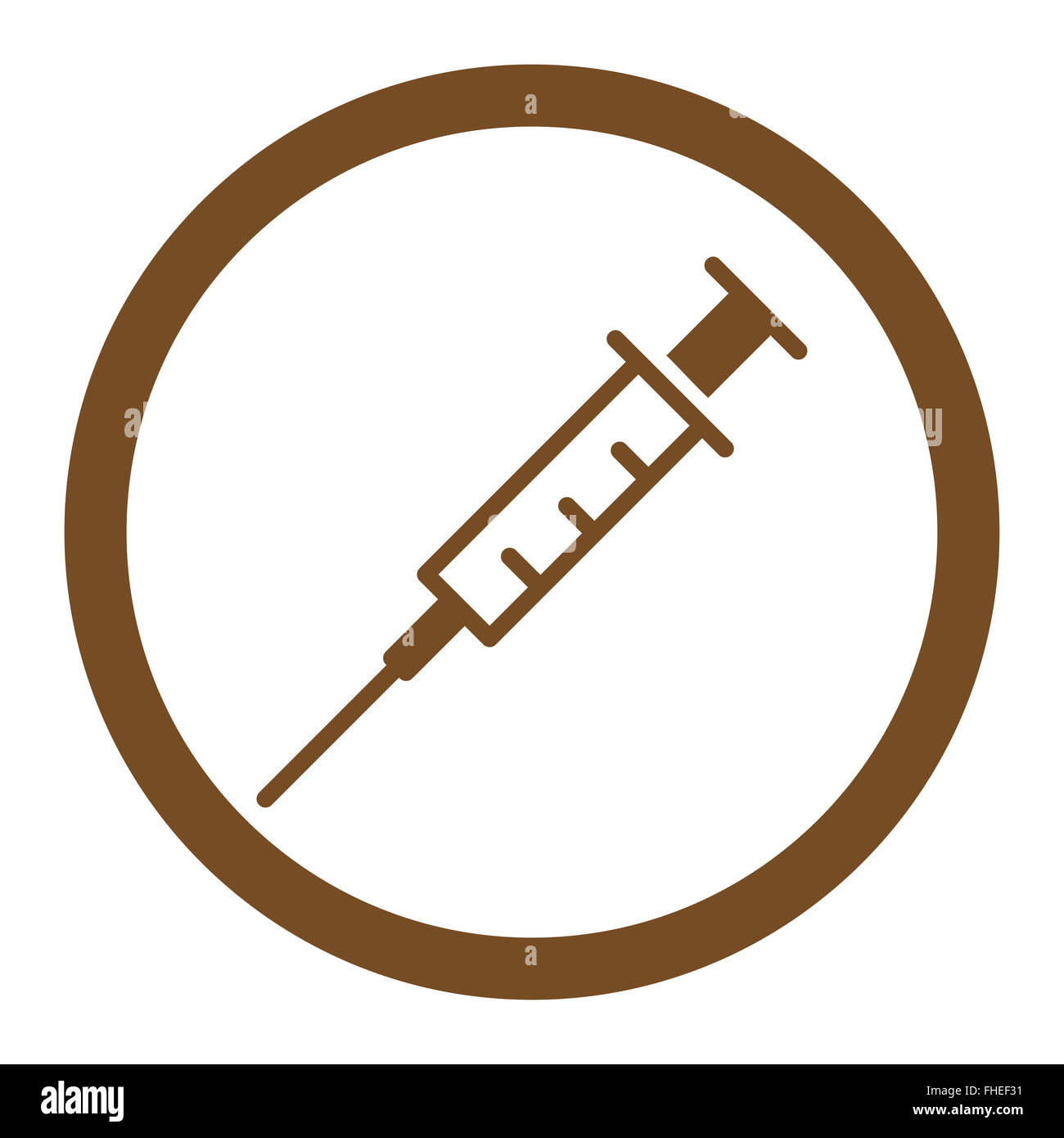 Empty Syringe Rounded Vector Icon Stock Photo - Alamy