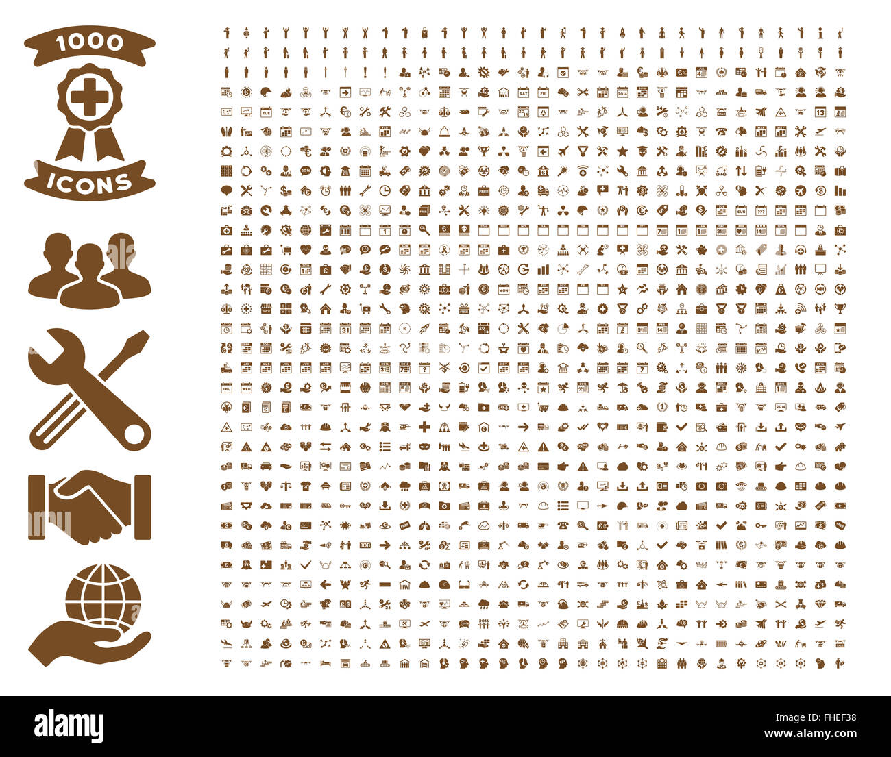 Set Of 1000 Flat Vector Icons Stock Photo - Alamy