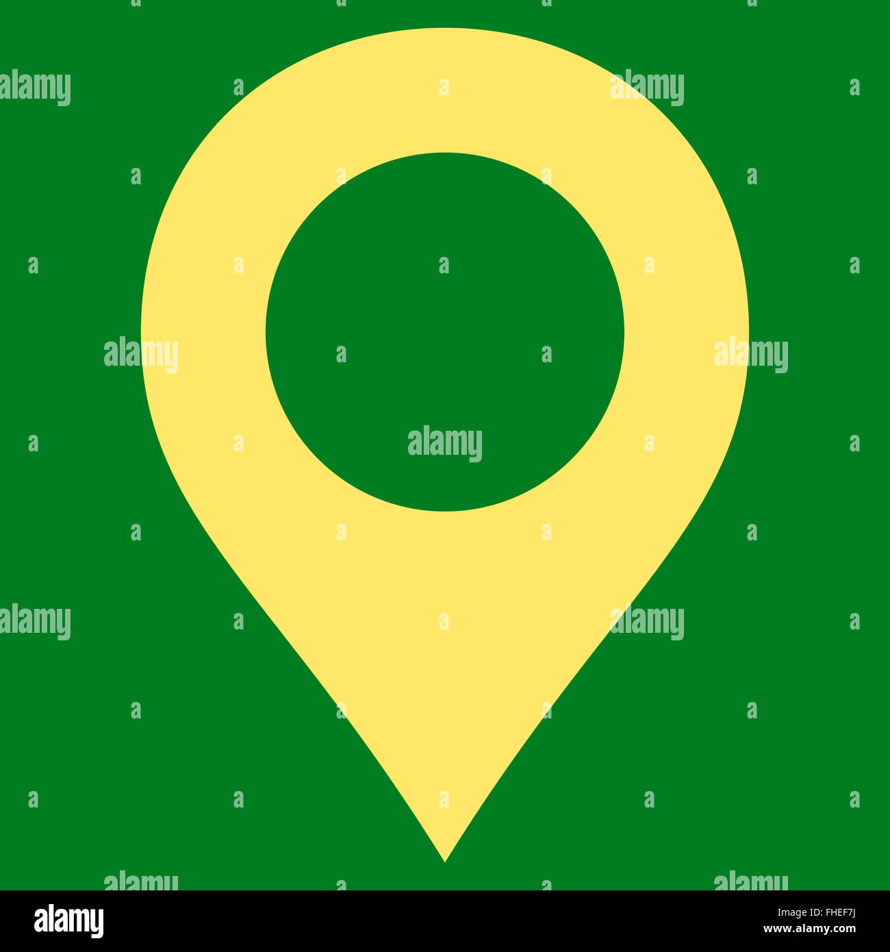 Map Marker flat yellow color icon Stock Photo - Alamy