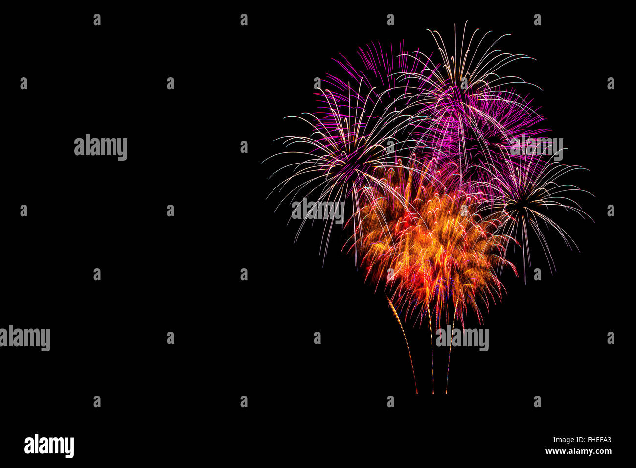 Isolated fireworks display Stock Photo - Alamy