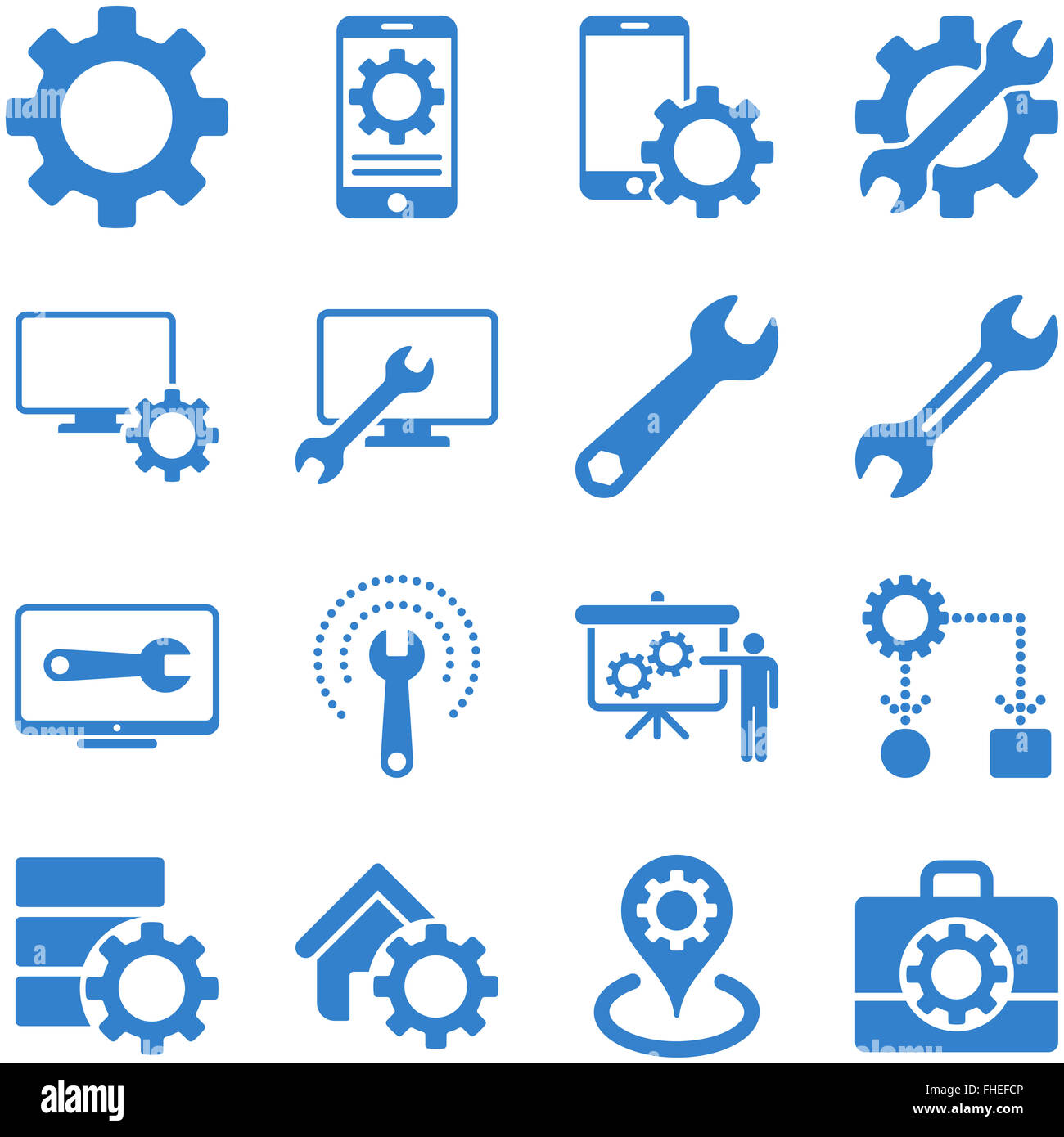 Options and service tools icon set Stock Photo - Alamy