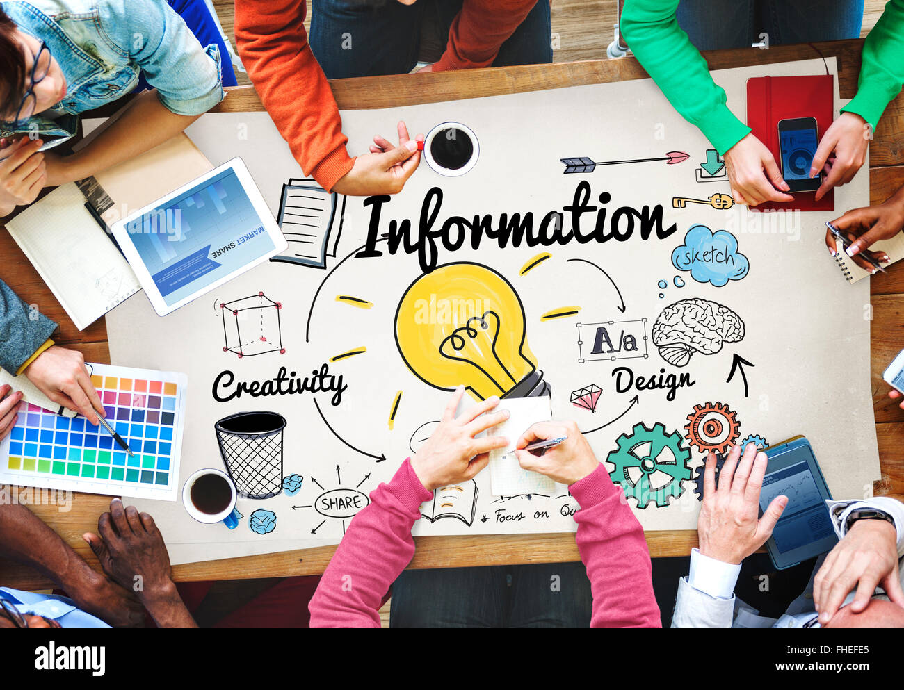 Information Data Communication Statistics Content Concept Stock Photo ...