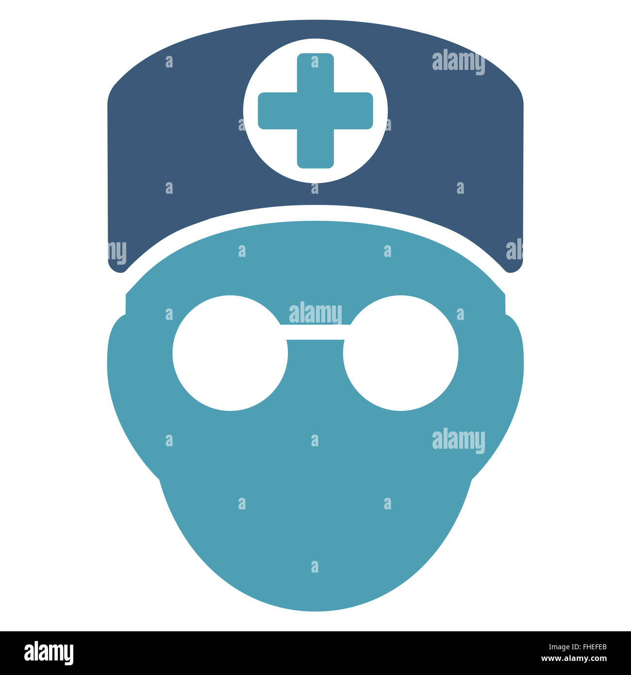 Doctor Head Icon Stock Photo - Alamy