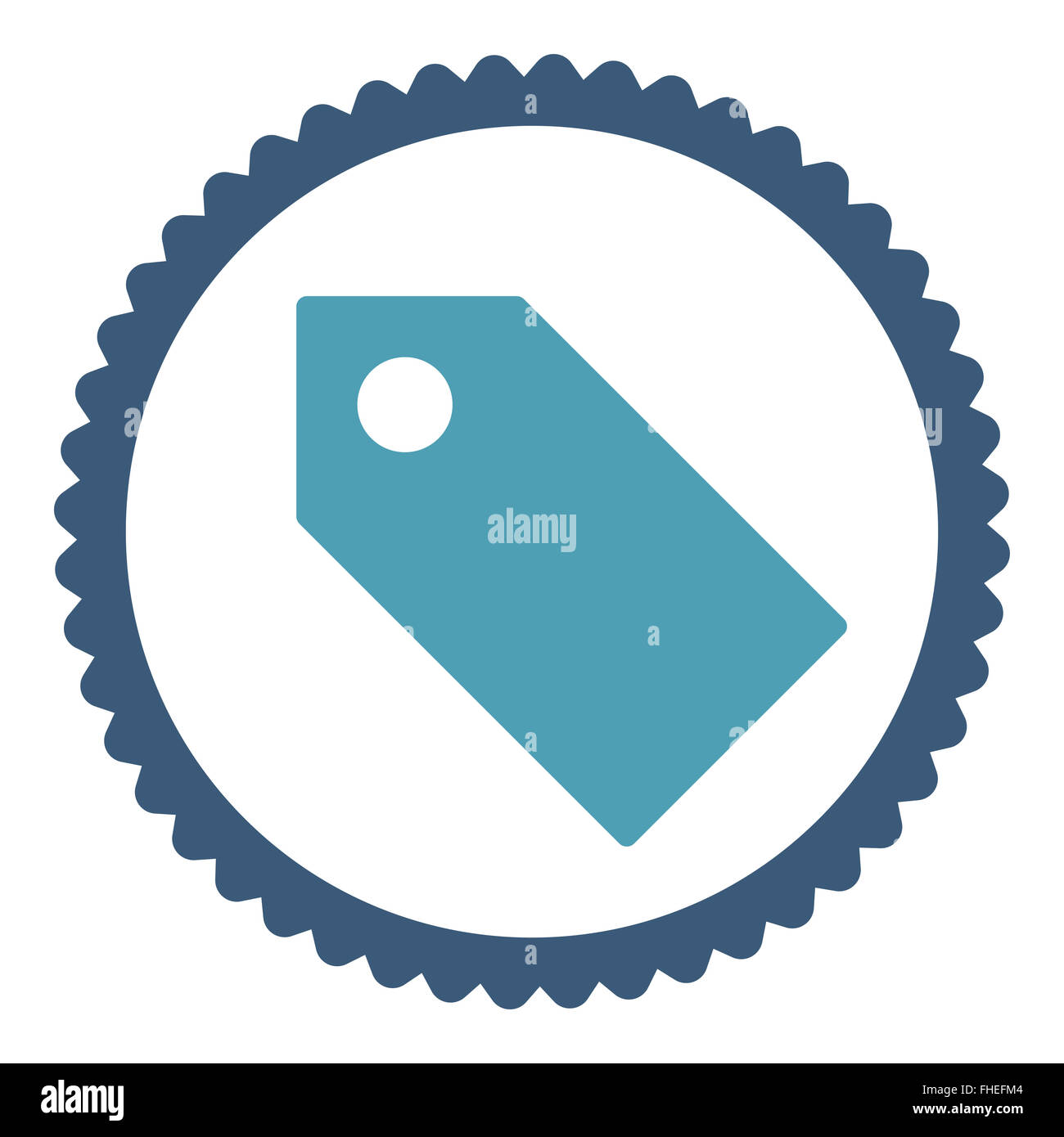Tag flat cyan and blue colors round stamp icon Stock Photo - Alamy