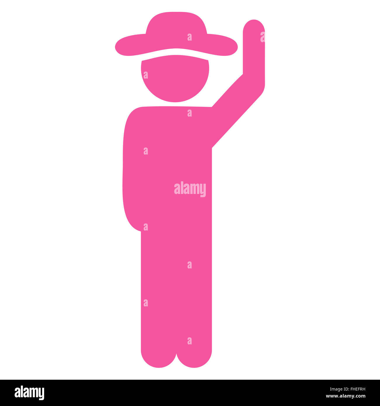 Guy Hello Icon Stock Photo - Alamy