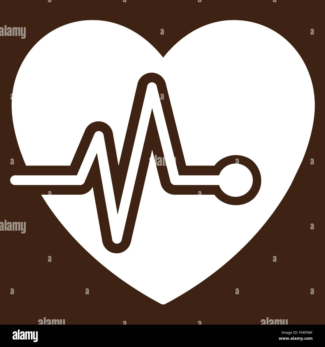 Heart Pulse Vector Icon Stock Photo - Alamy