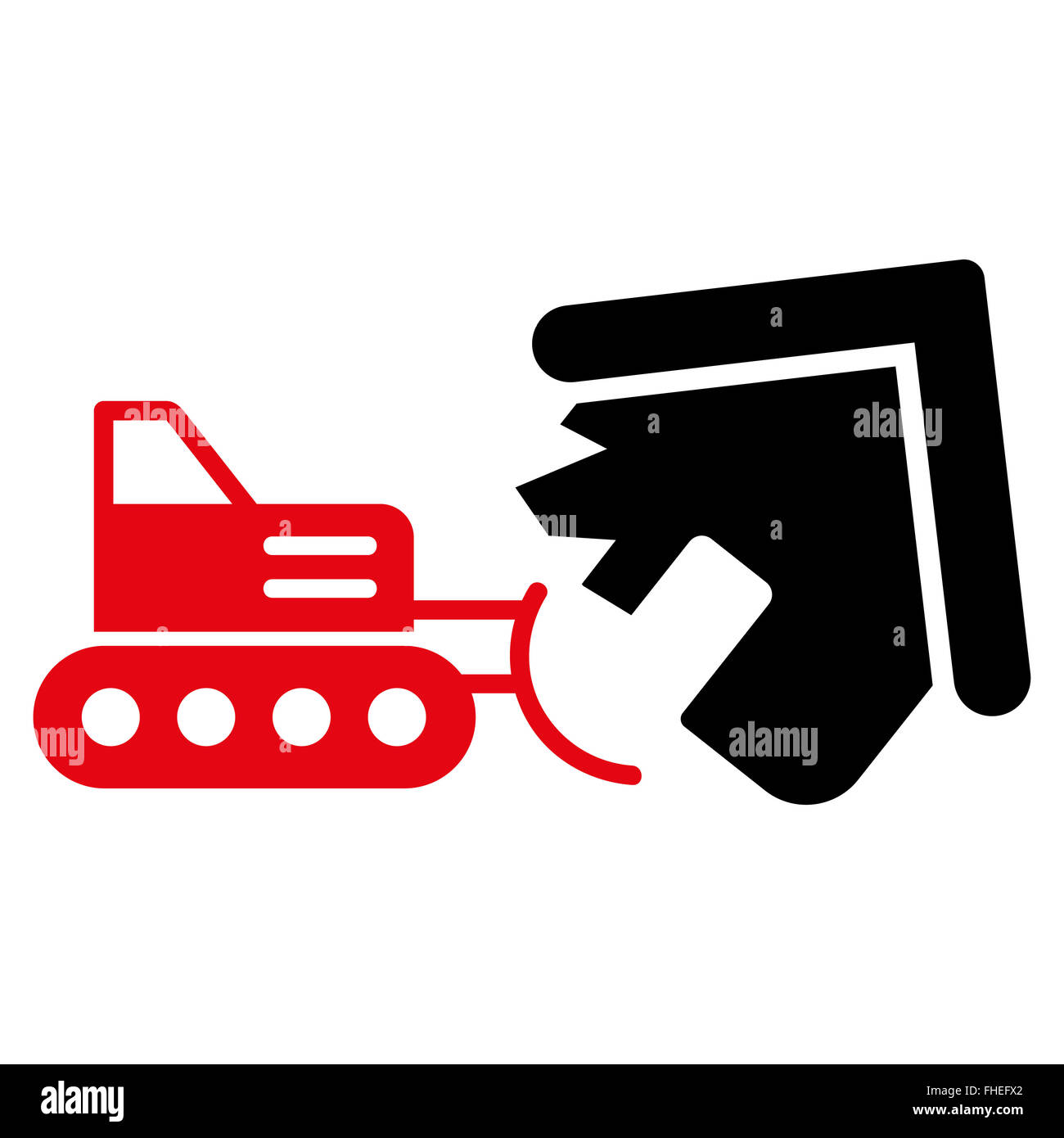 Demolition icon from Business Bicolor Set Stock Photo - Alamy