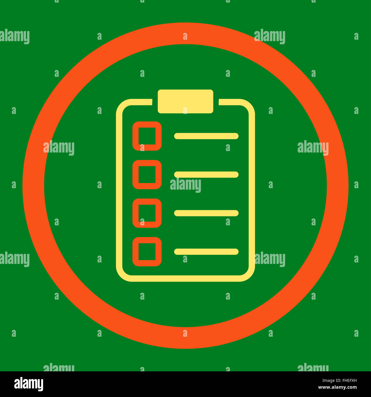 Check list orange round flat hi-res stock photography and images - Alamy