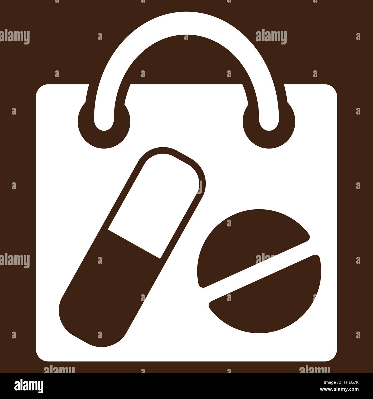 Drugs Shopping Bag Icon Stock Photo - Alamy