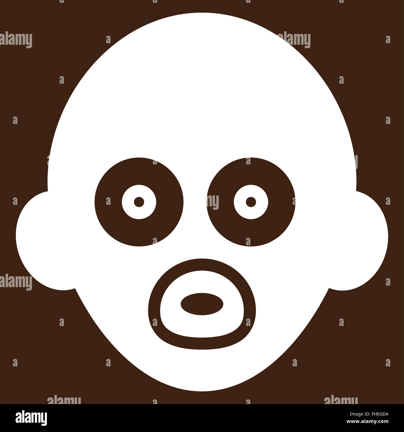 Baby Head Vector Icon Stock Photo - Alamy
