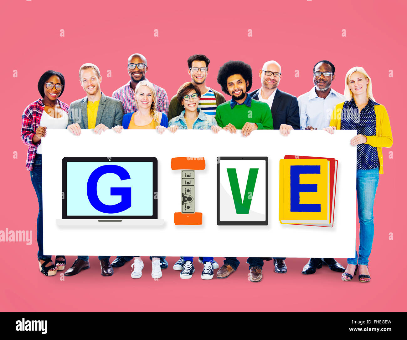 Give Donations Aid Charity Design Word Concept Stock Photo - Alamy